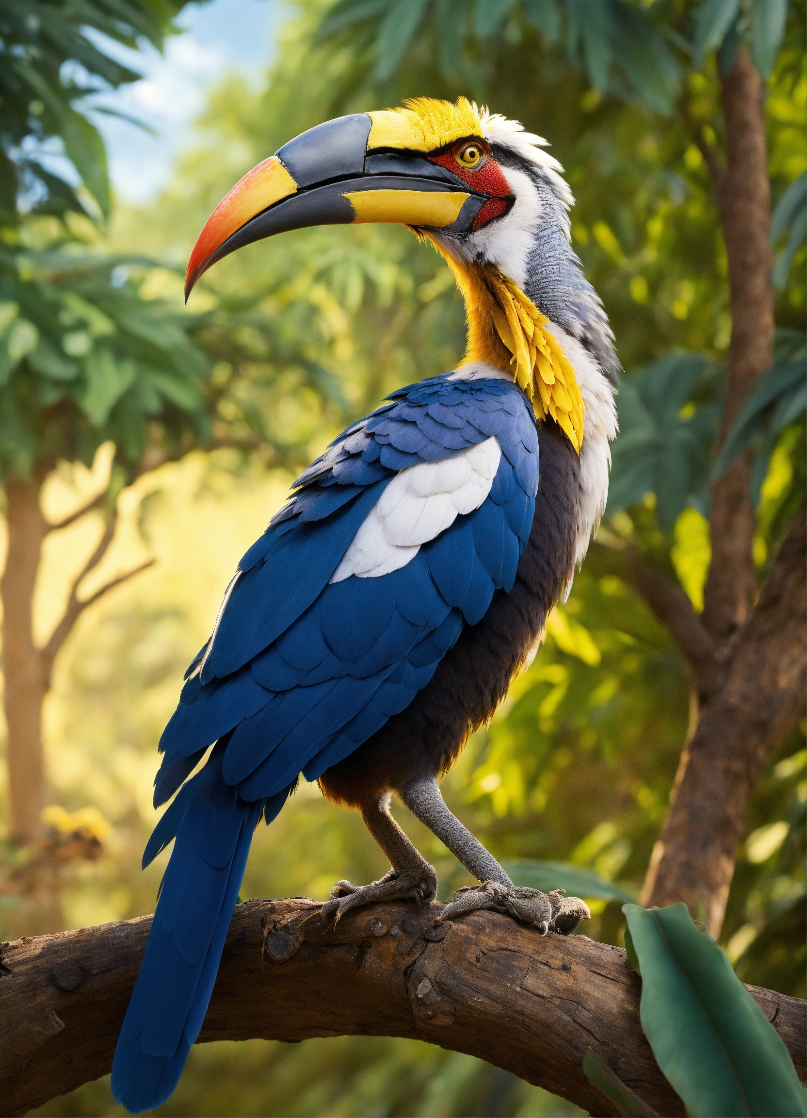 Lexica - Zazu yellow-billed hornbill, big-tailed bird, from Disney's ...