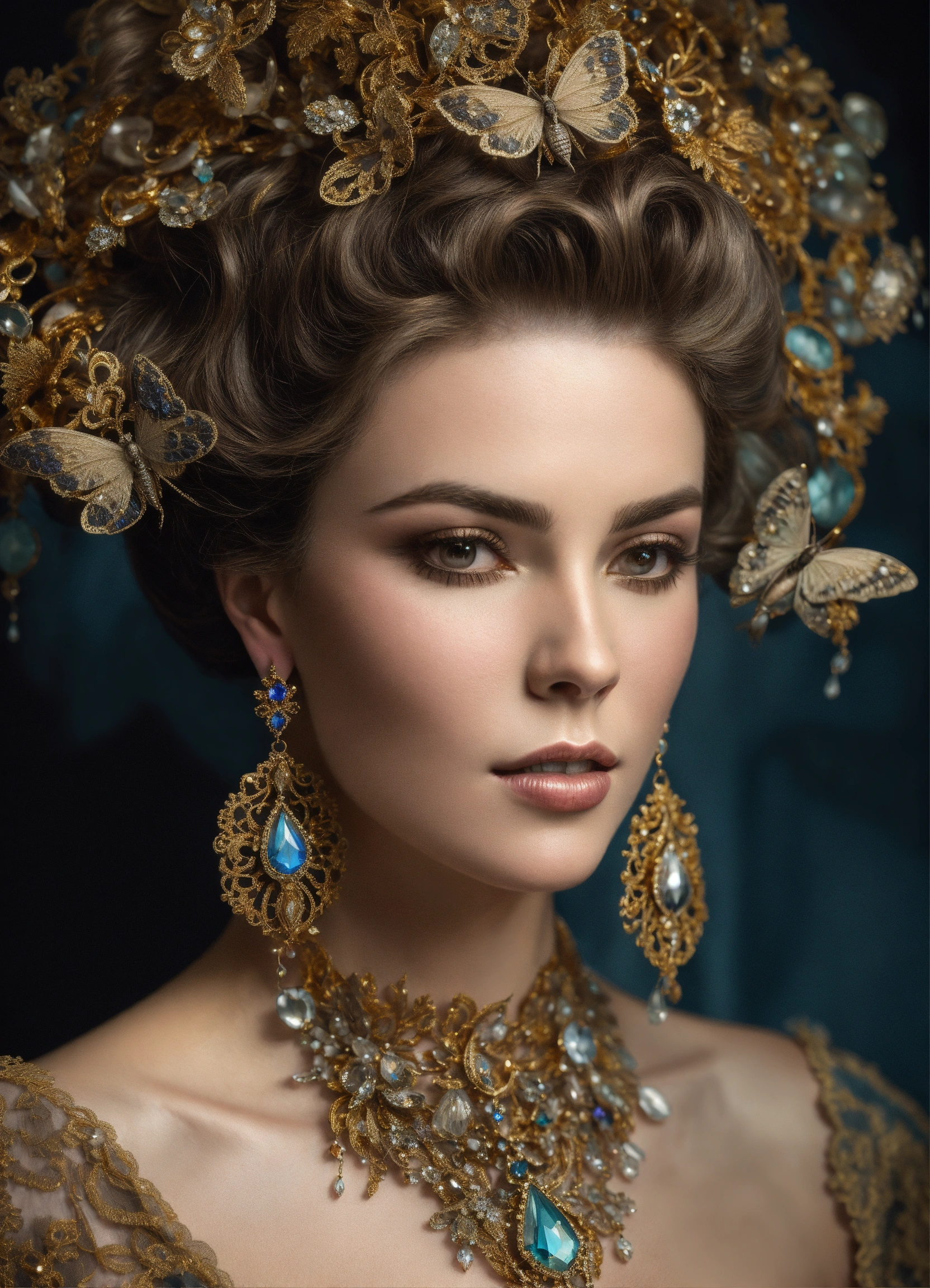 Lexica - A 18th century beauty style pretty woman in the style of ...
