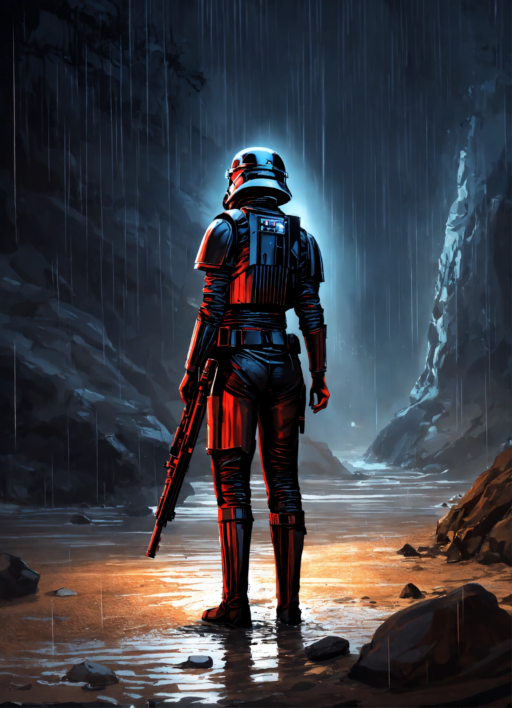 Lexica - Digital art of a pretty female Star Wars Imperial TIE pilot in ...