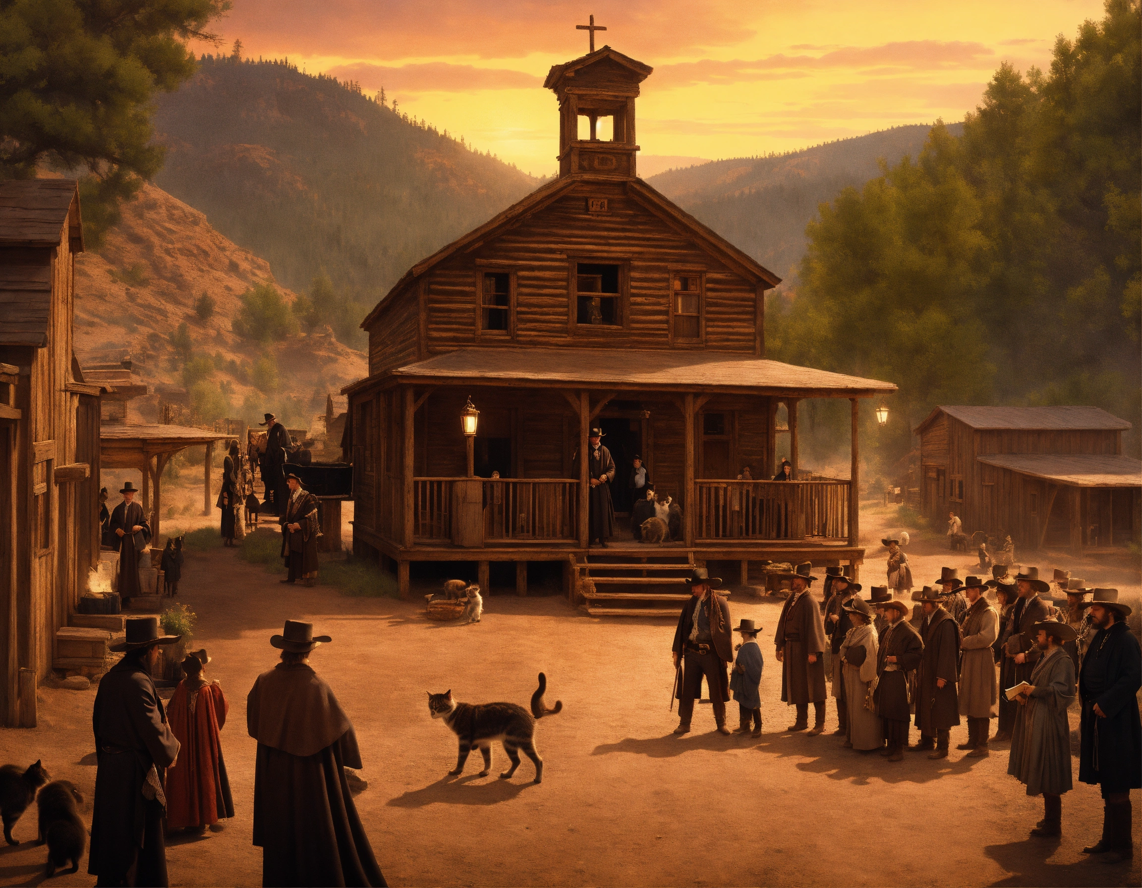 Lexica - Within a small, old single-story wooden church in Deadwood ...
