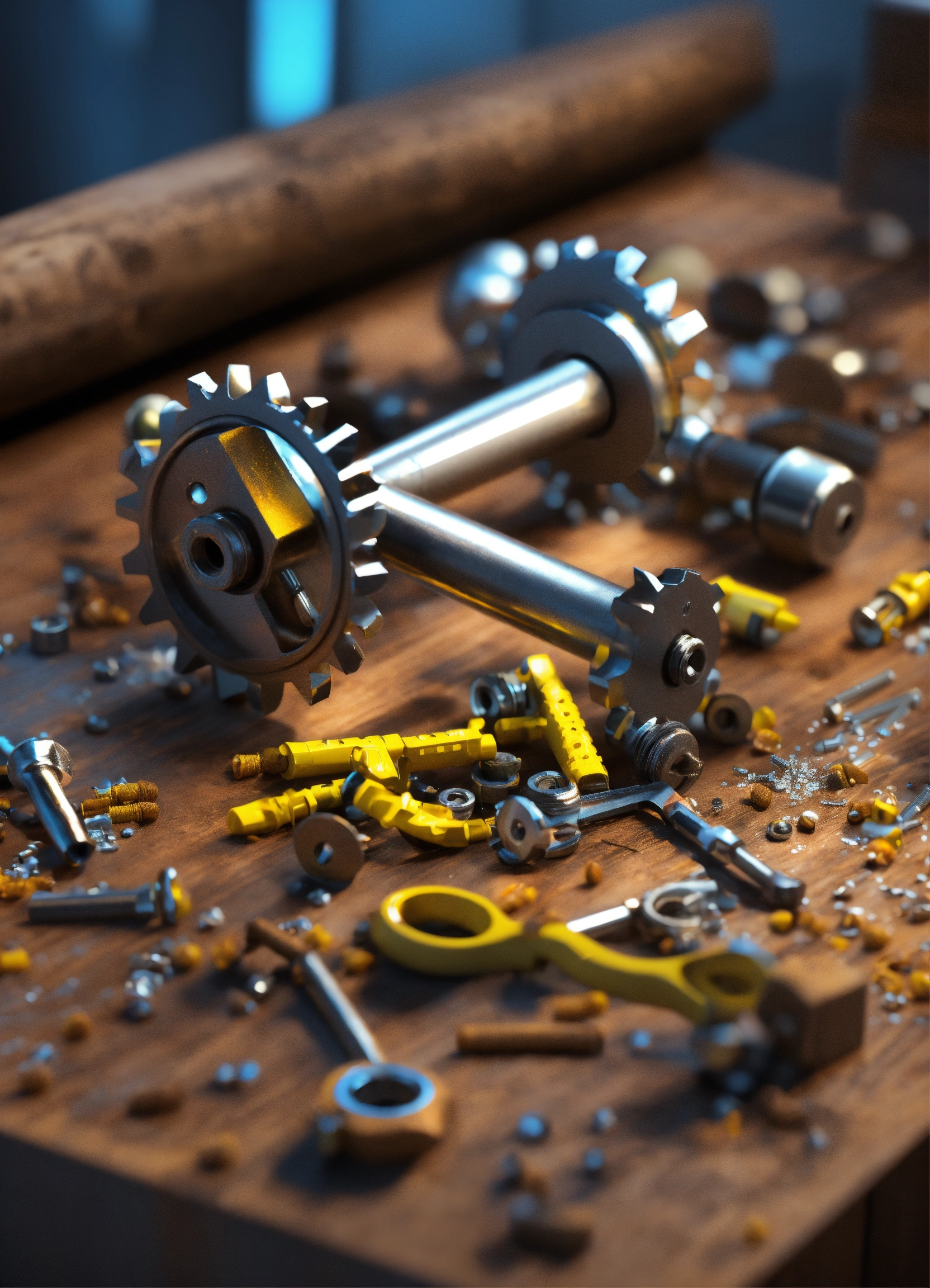 Lexica - Hand tools wrench etc floating 3d render, Acid rain made of ...