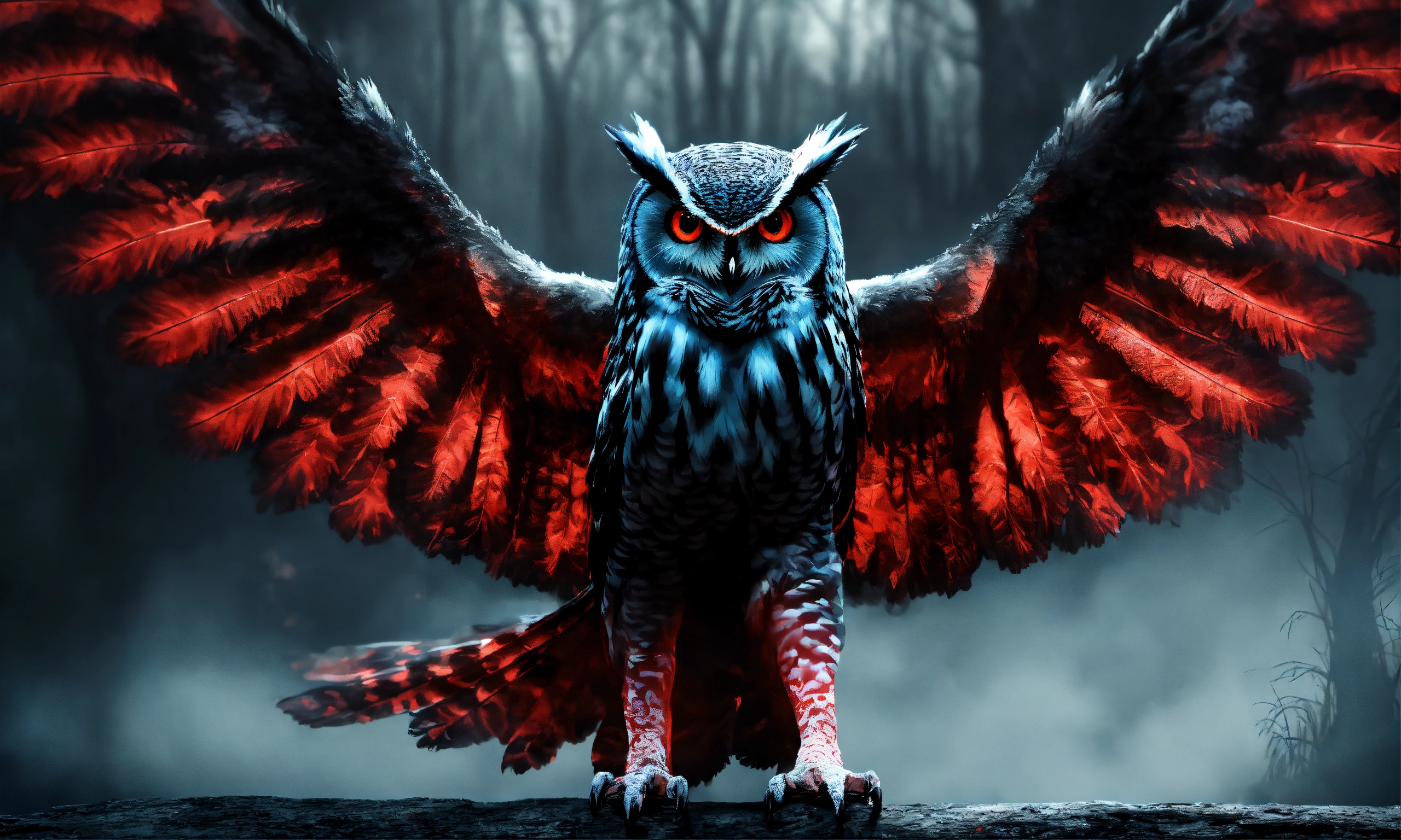 Lexica - Evil ferocious extraterrestrial predator owl in a lot of fog ...