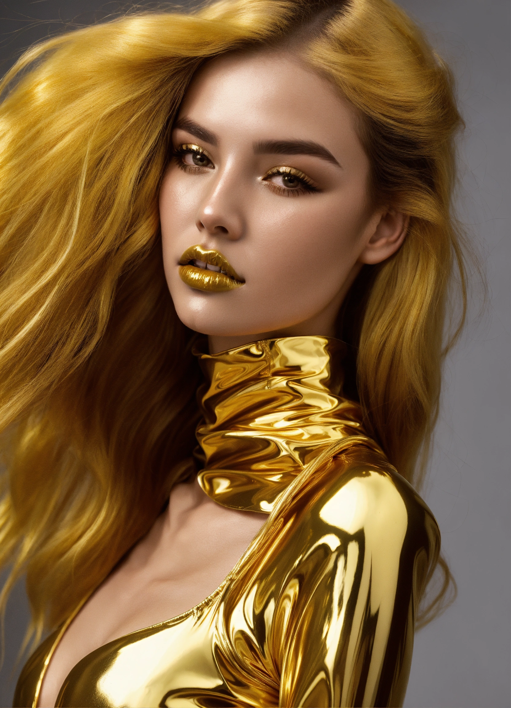 Lexica - Clear Glossy Metallic Clear Plastic Outfit, Glossy Metallic ...