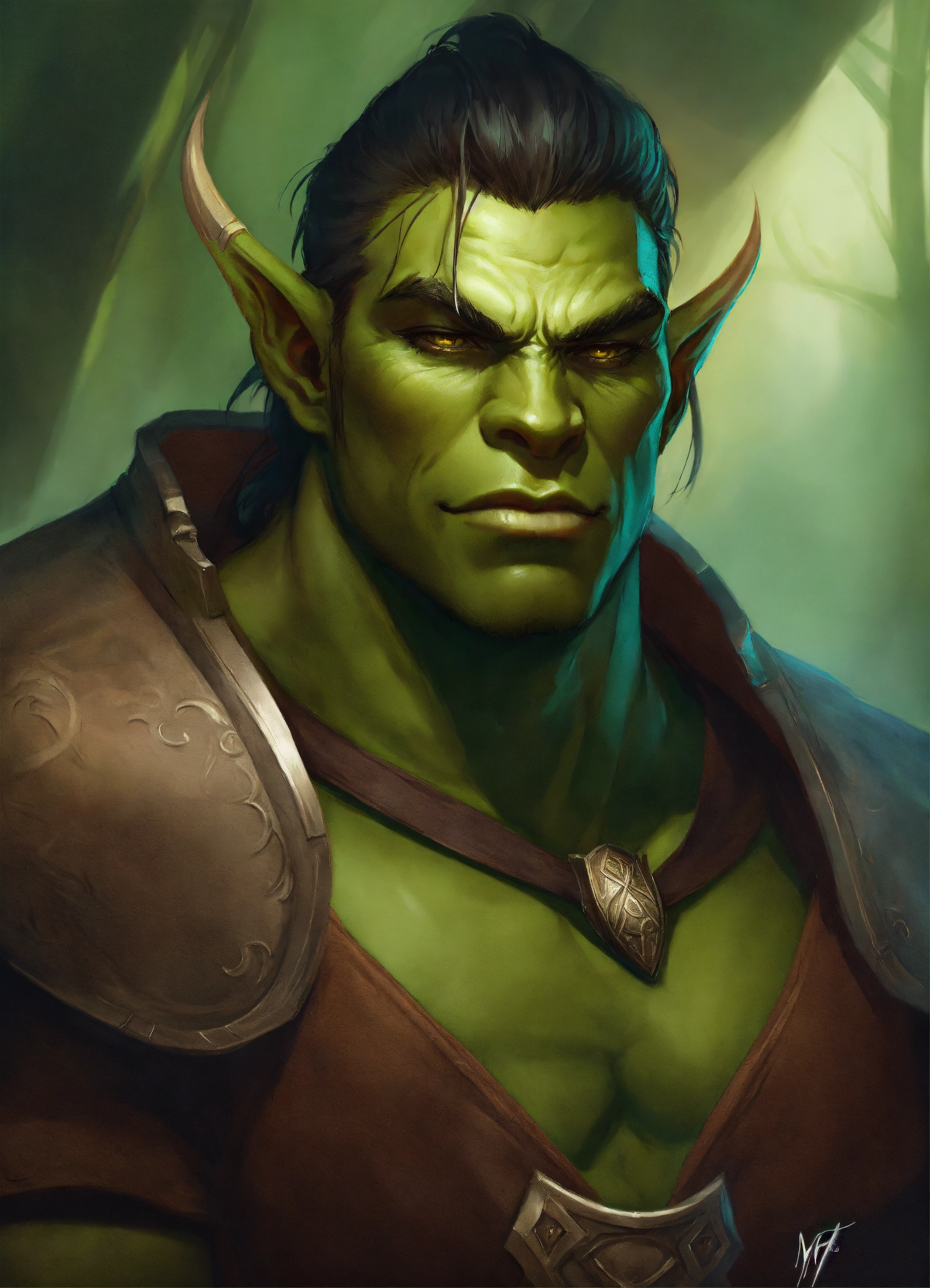 Lexica - Handsome orc, digital art, art by artgerm, male, medieval ...