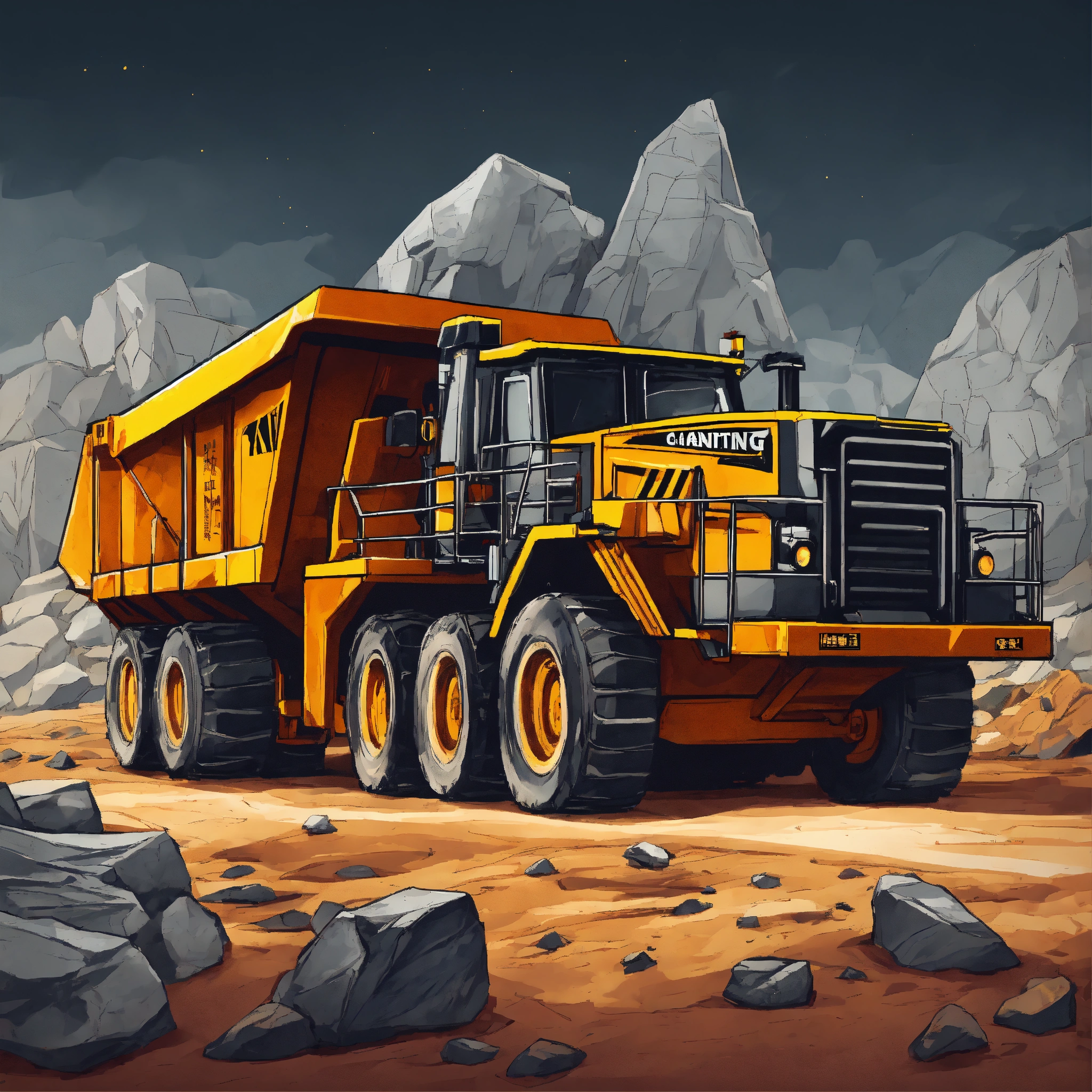 Lexica - Granite mining company logo design, logo text as "FLAG STONE ...