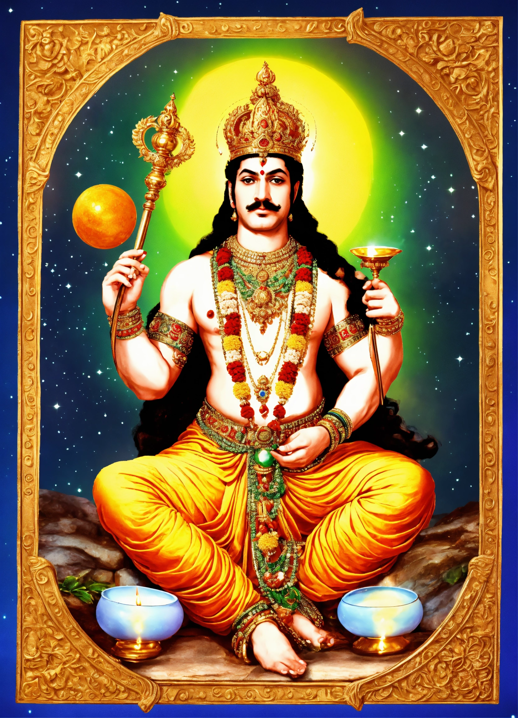 Lexica - Generate an image of lord mercury according to Vedic astrology
