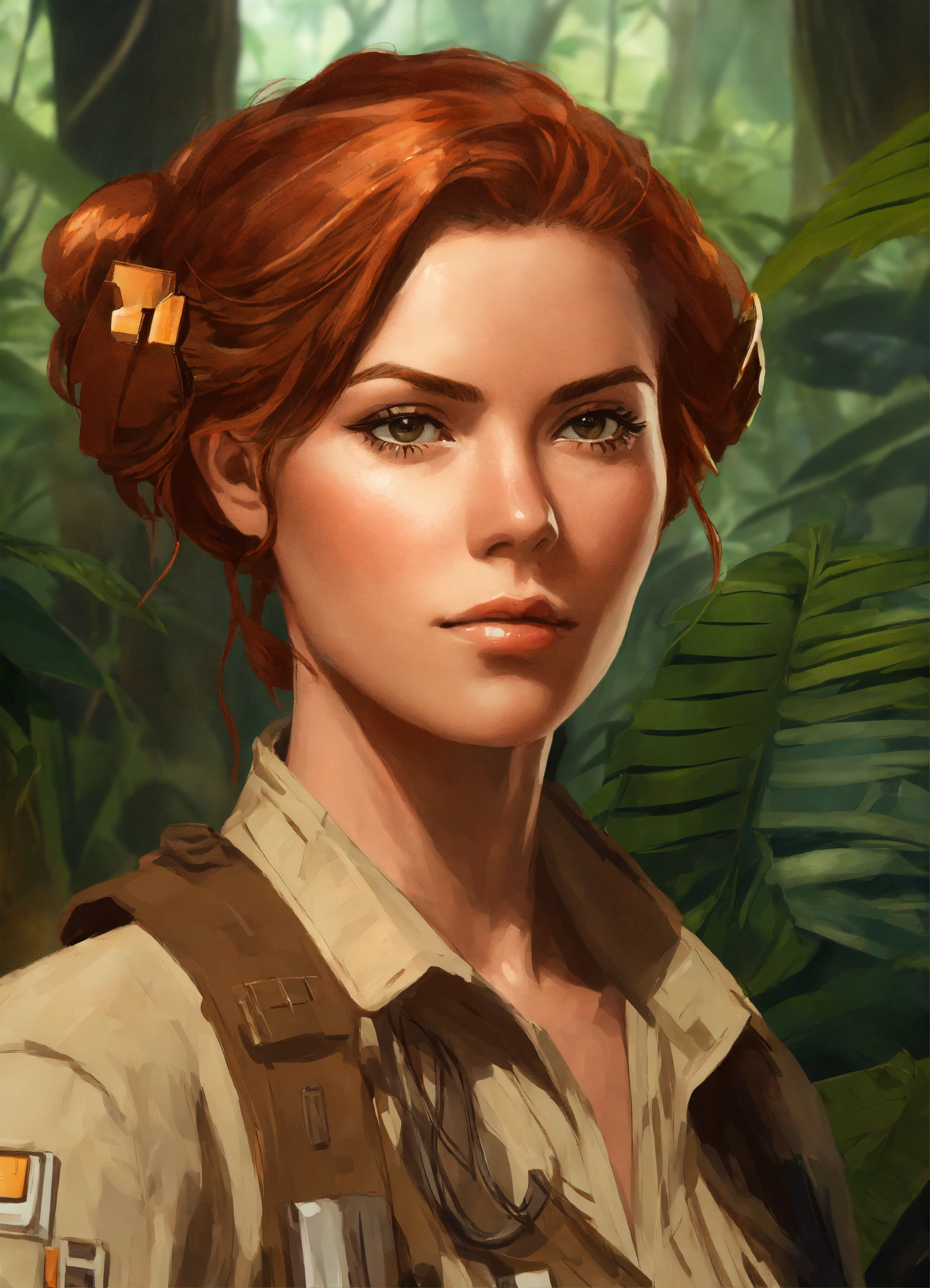 Lexica - A digital art portrait of a beautiful Star Wars archaeologist ...