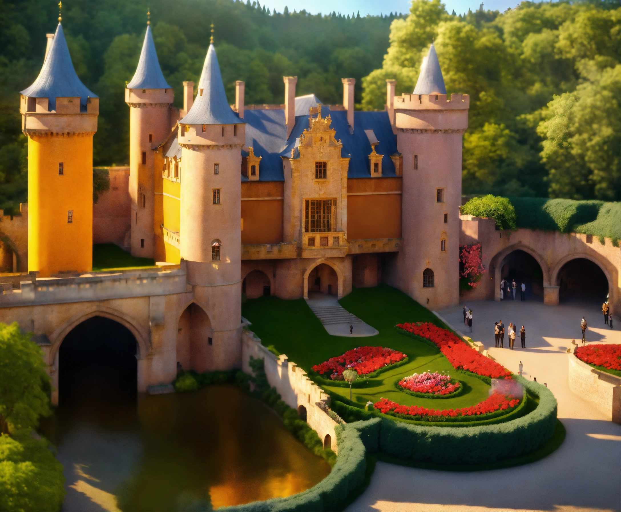 Lexica - Ultra realistic, photorealistic, bird's eye view of a small ...