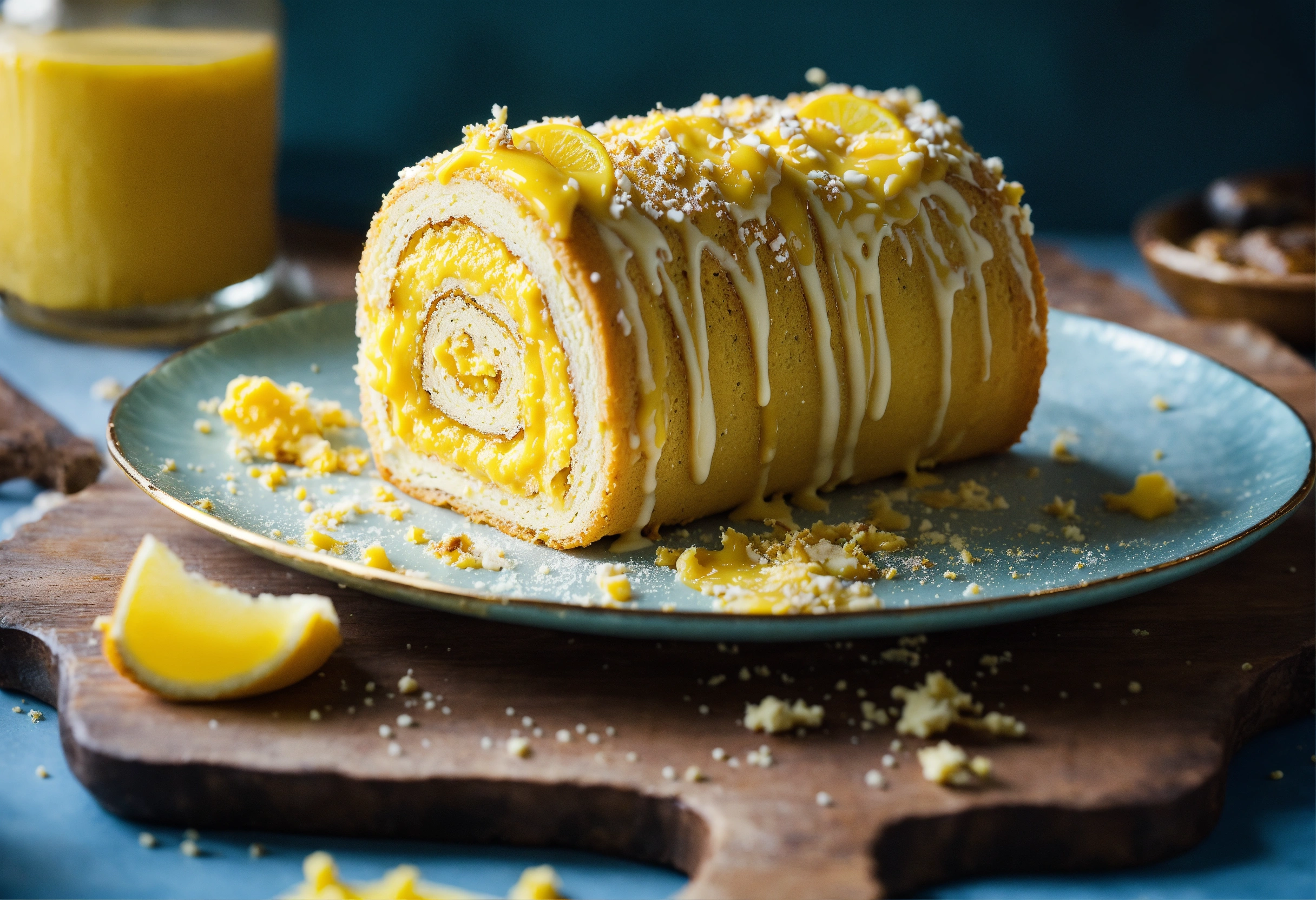 Lexica - Capture the essence of a swiss roll with lemon curd in a ...