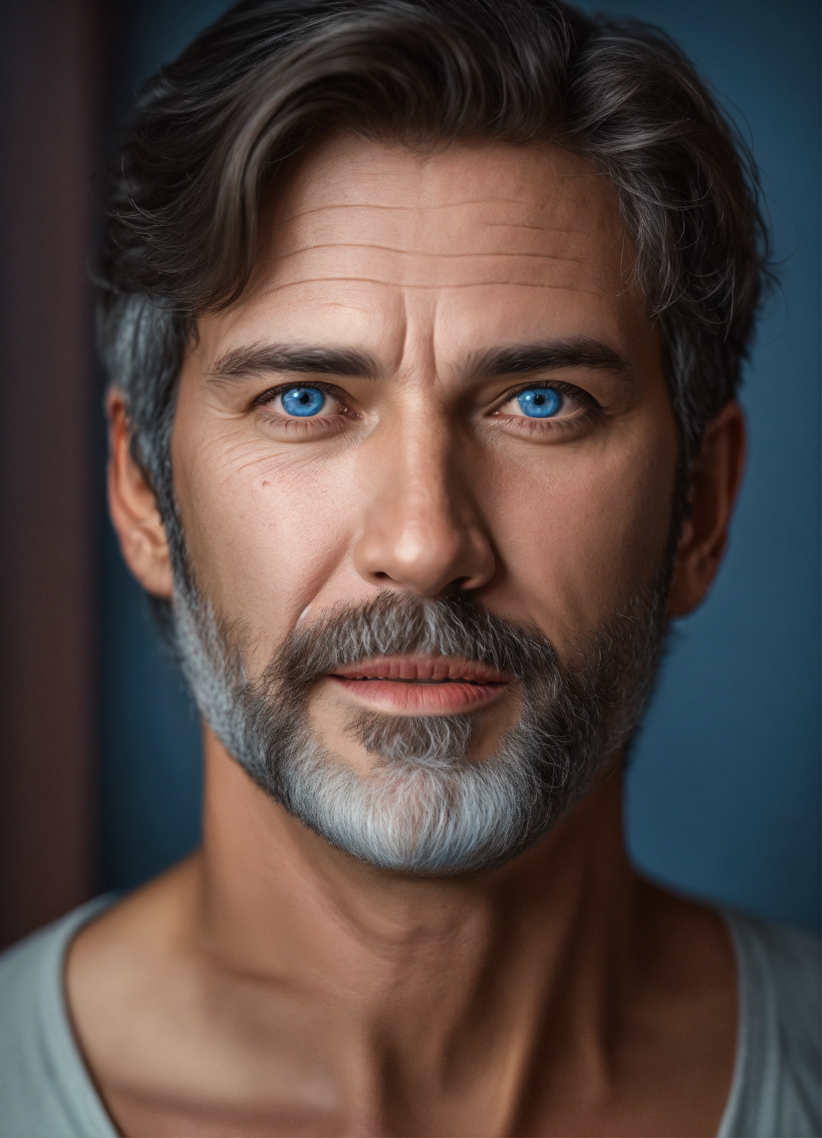 Lexica - Portrait of handosme middle-aged men with dark hair, light ...
