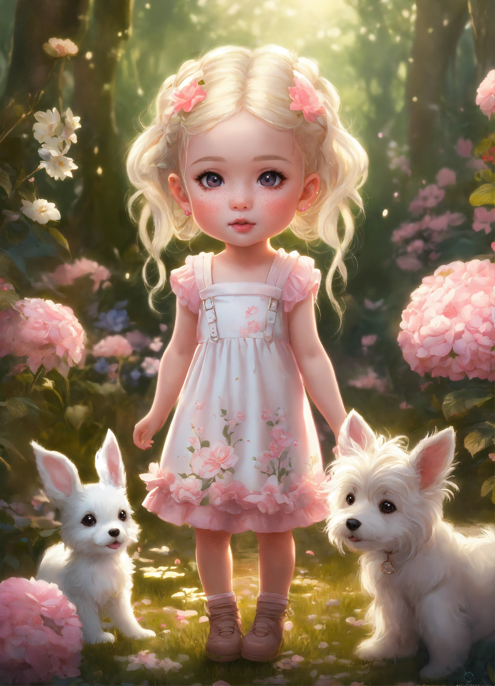 Lexica - Full body of a realistic sweetness Baby chibi Girl freckled ...