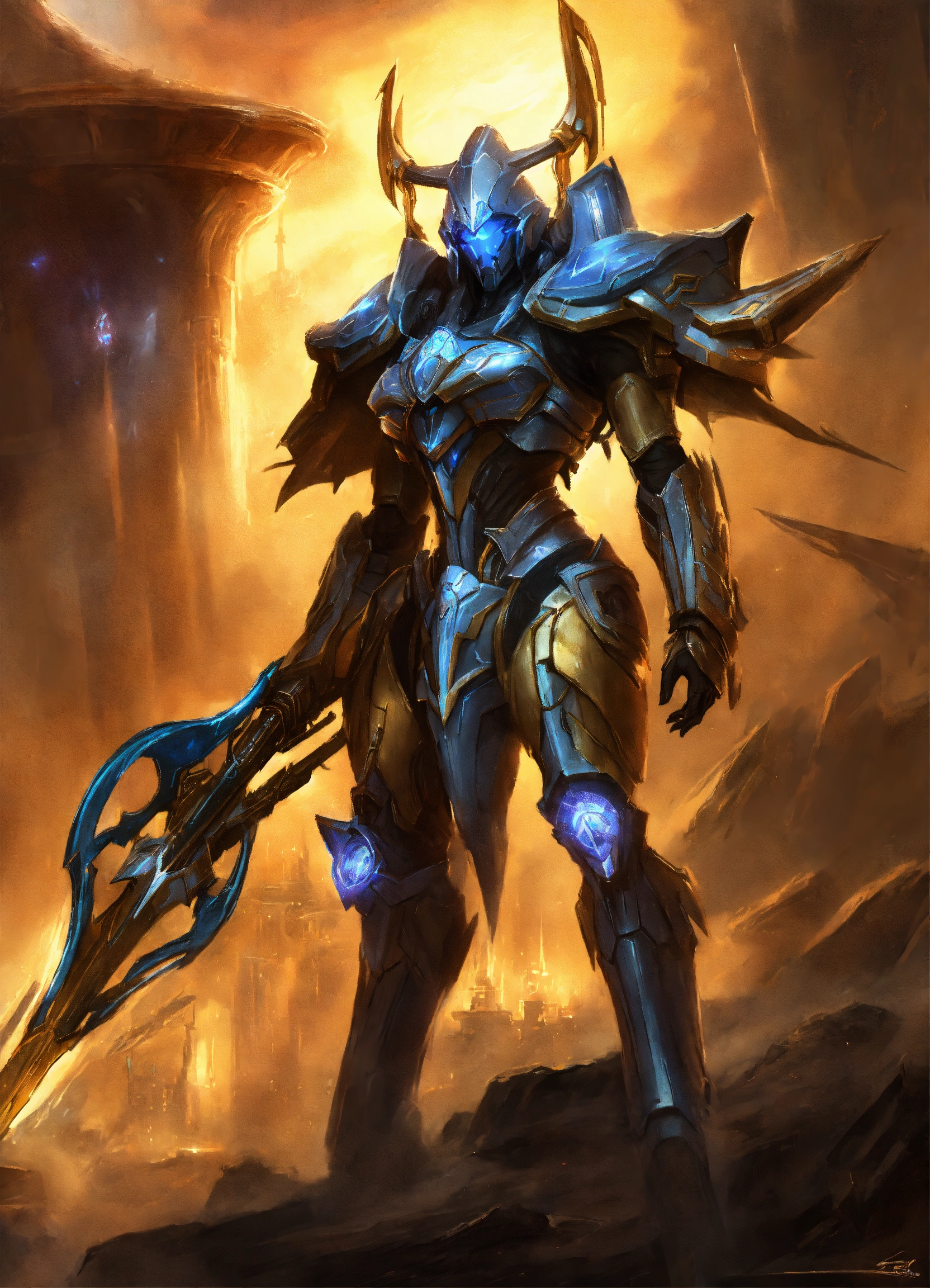 Lexica - Retribution of scyrah dawnguard sentinel, starcraft protoss art