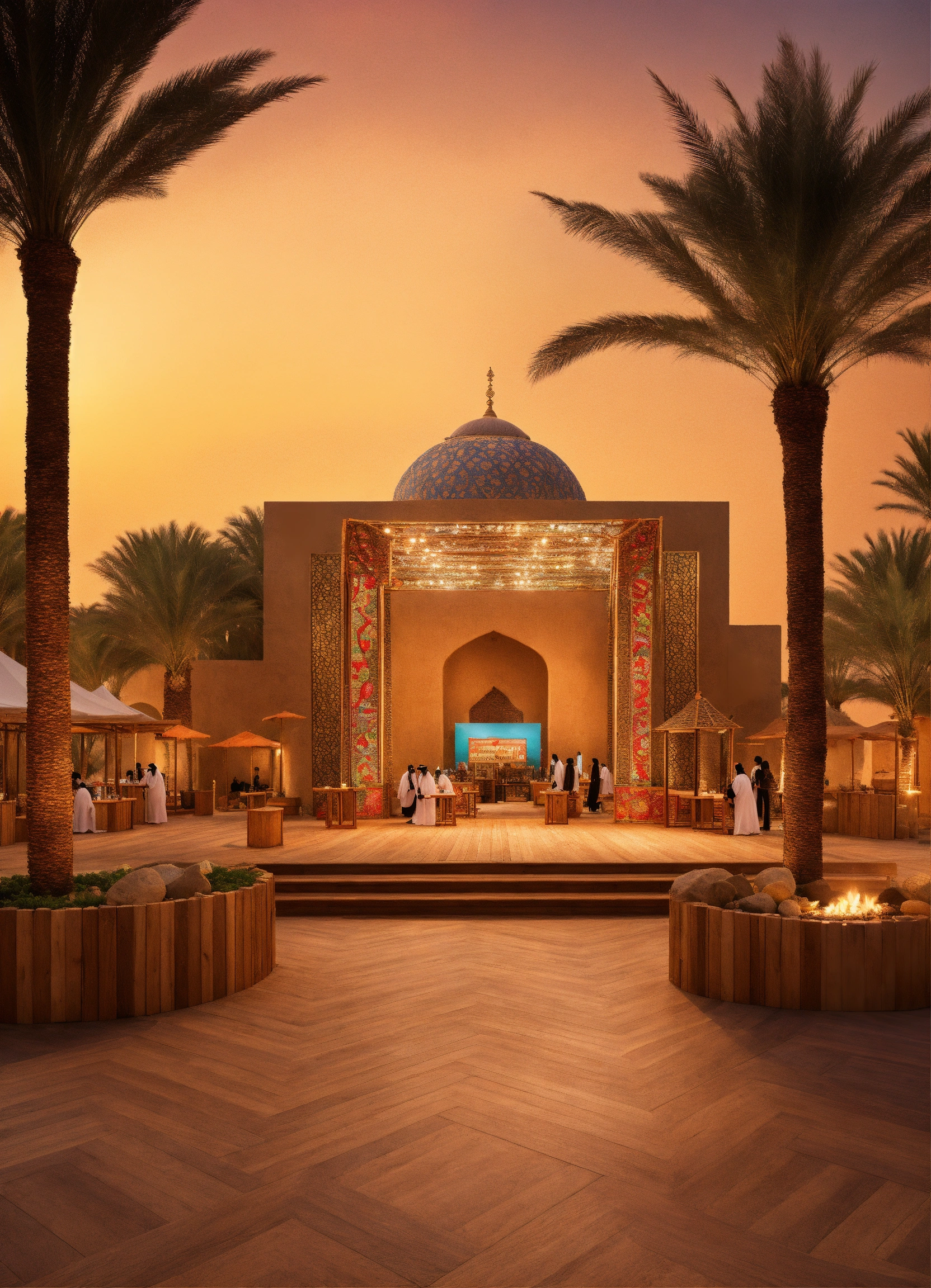 Lexica - Visualize a vibrant scene at the 'Taste of Bahrain' Food ...