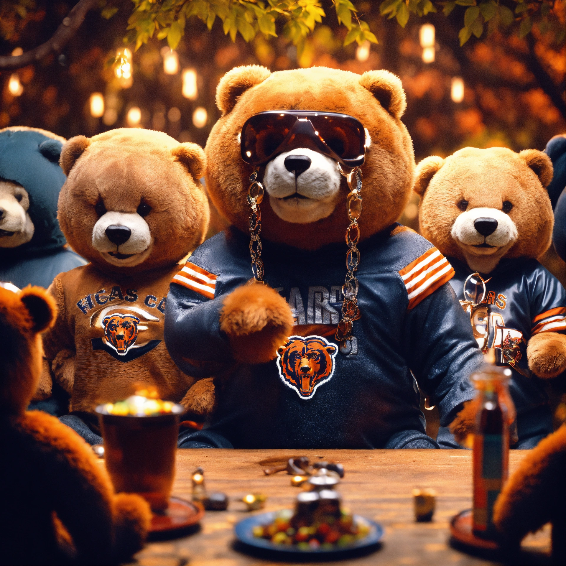 Lexica - Chicago bears evil american football mascot in forests with ...