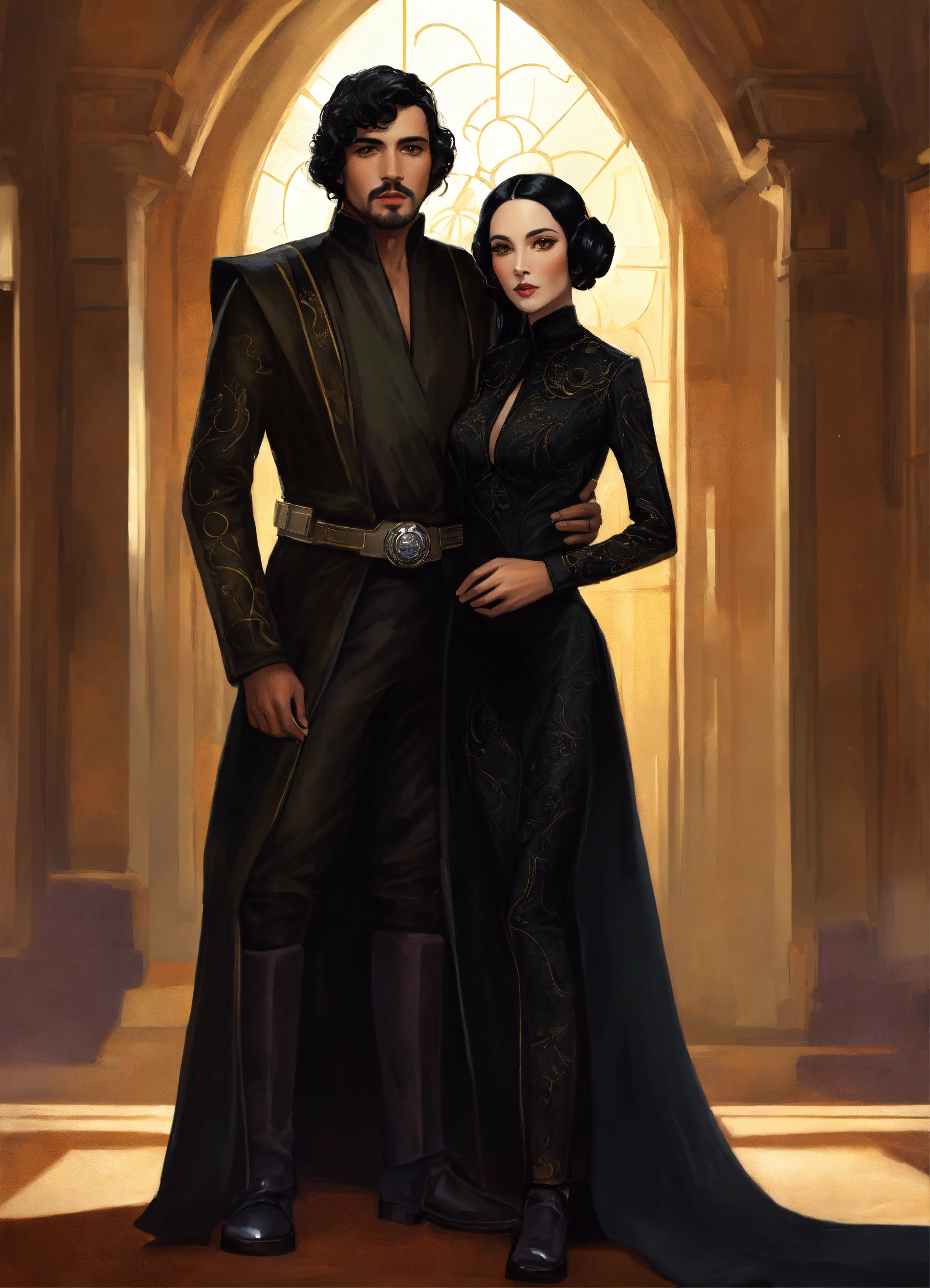 Lexica - Digital art painting family portrait of a Star Wars Hispanic ...
