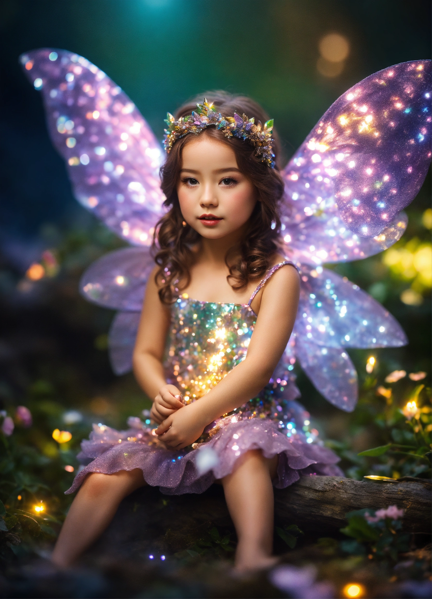 Lexica - A beautiful little fairy full body dressed in sparkly clothes ...