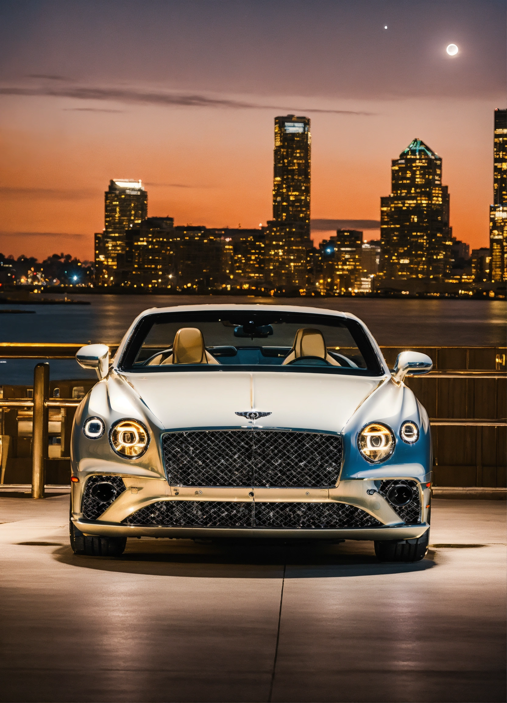 Lexica - 2022 Bentley continental GT white with gold trim downtown ...