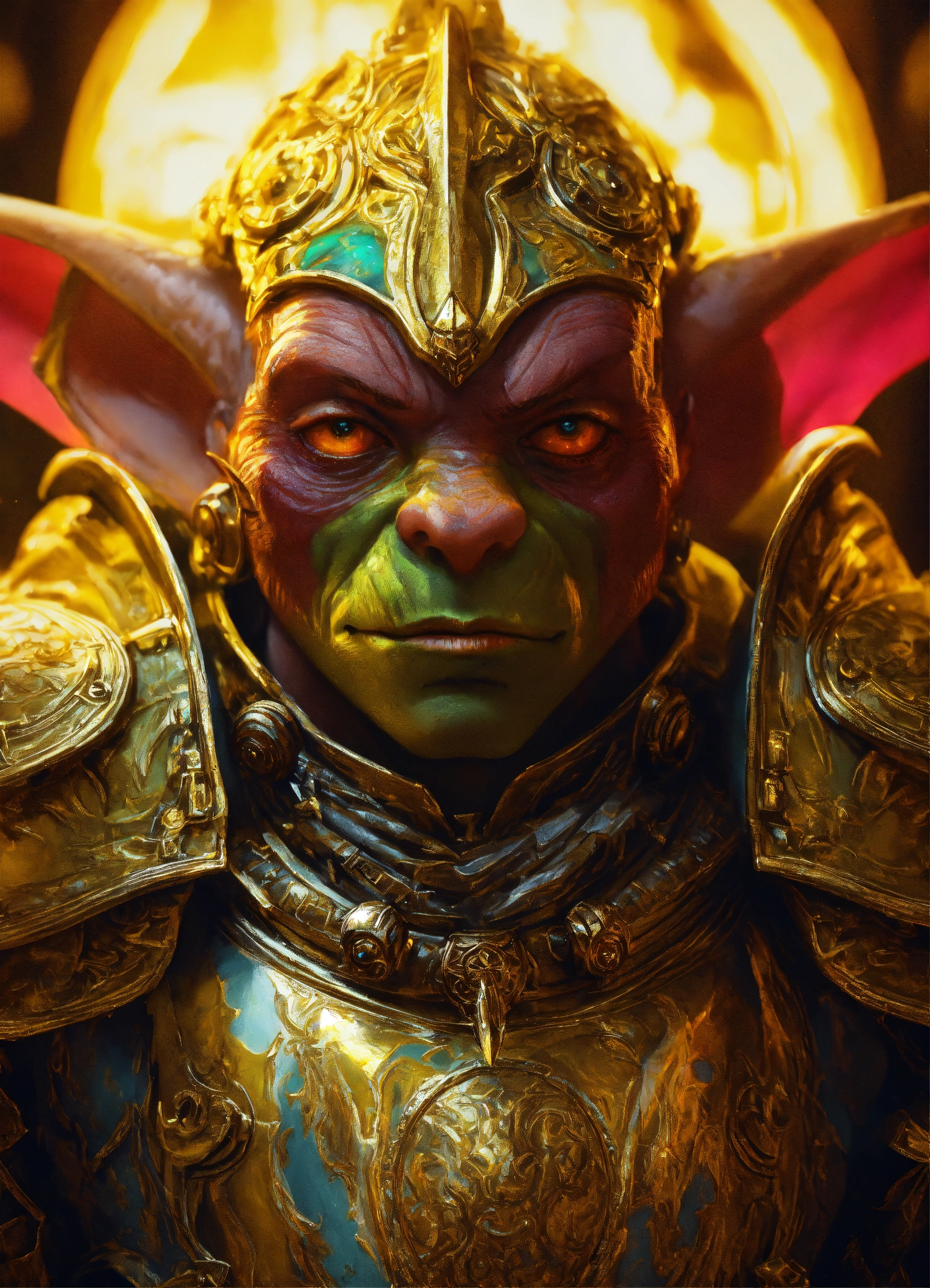 Lexica - A colorful portrait of a goblin, A FIERCE goblin IN FULL ...