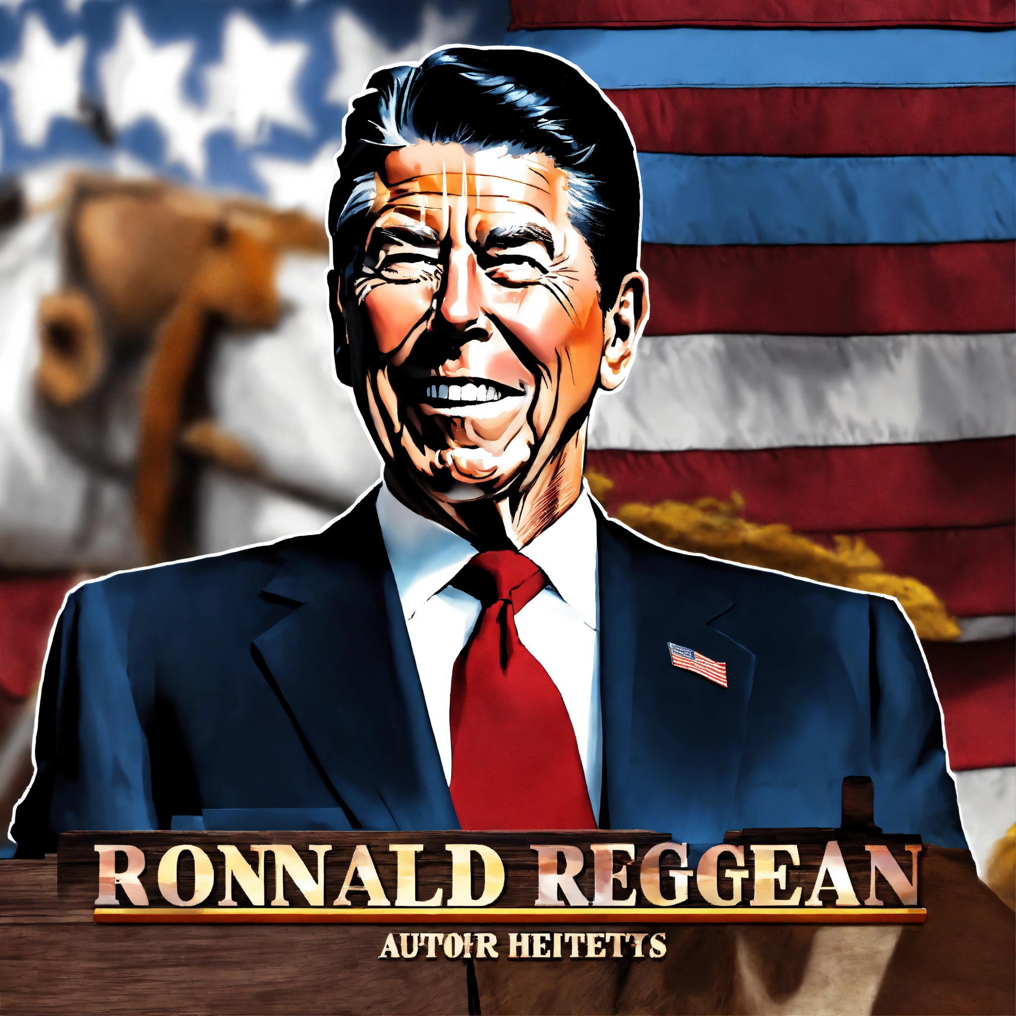 Lexica - Ronald Reagan autor donkey Hotey