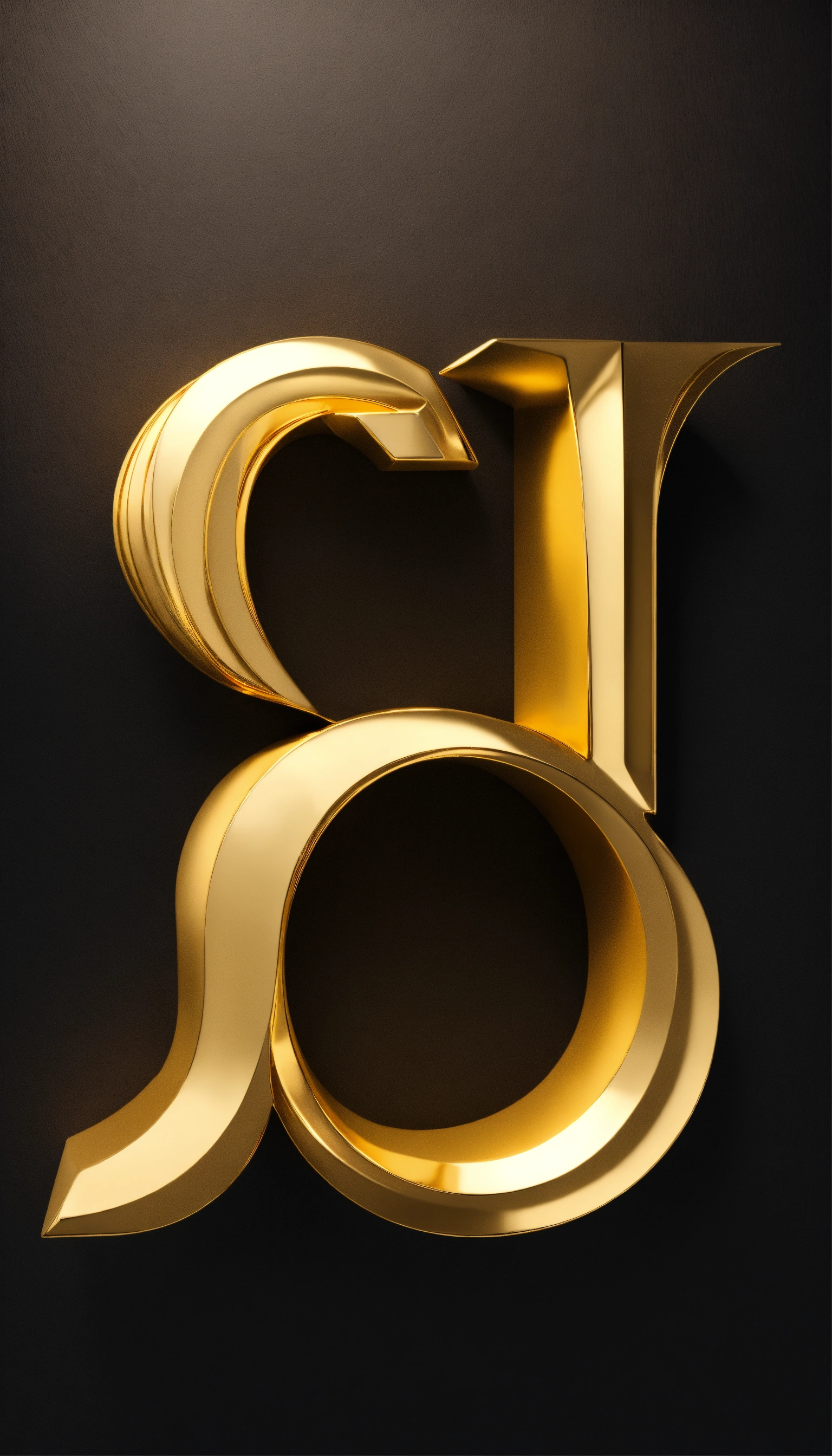 Lexica - 200 in 3D letter, gold color, on a black background