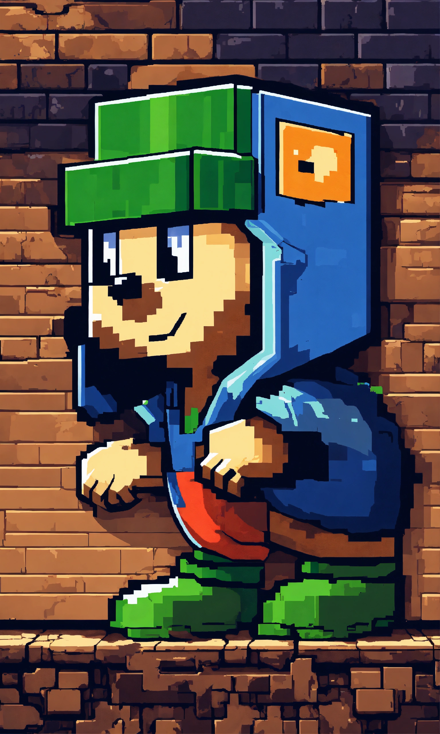 Lexica - "Design an image of a static character inspired by Lemmings ...