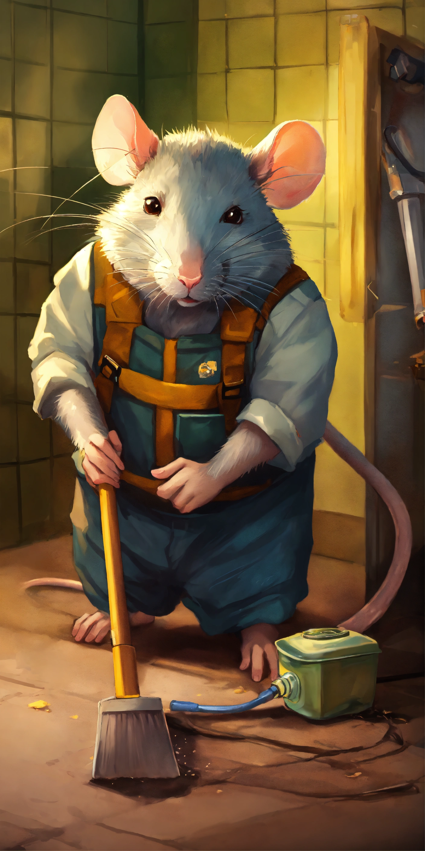 Lexica - A tired rat that is a janitor