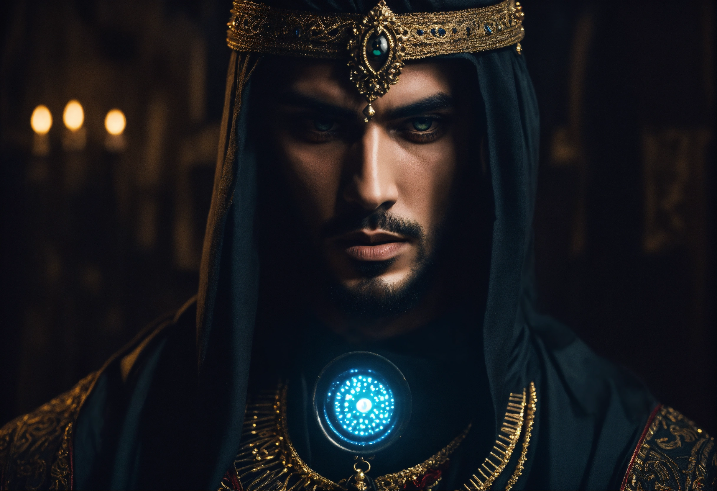 Lexica - Dark, mysterious and dramatic headshot of a young handsome ...