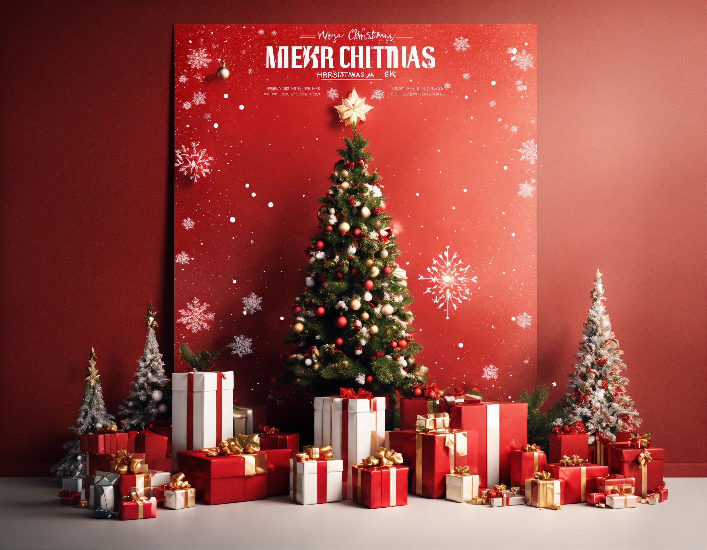 Lexica - Modern Christmas poster design, 8K resolution