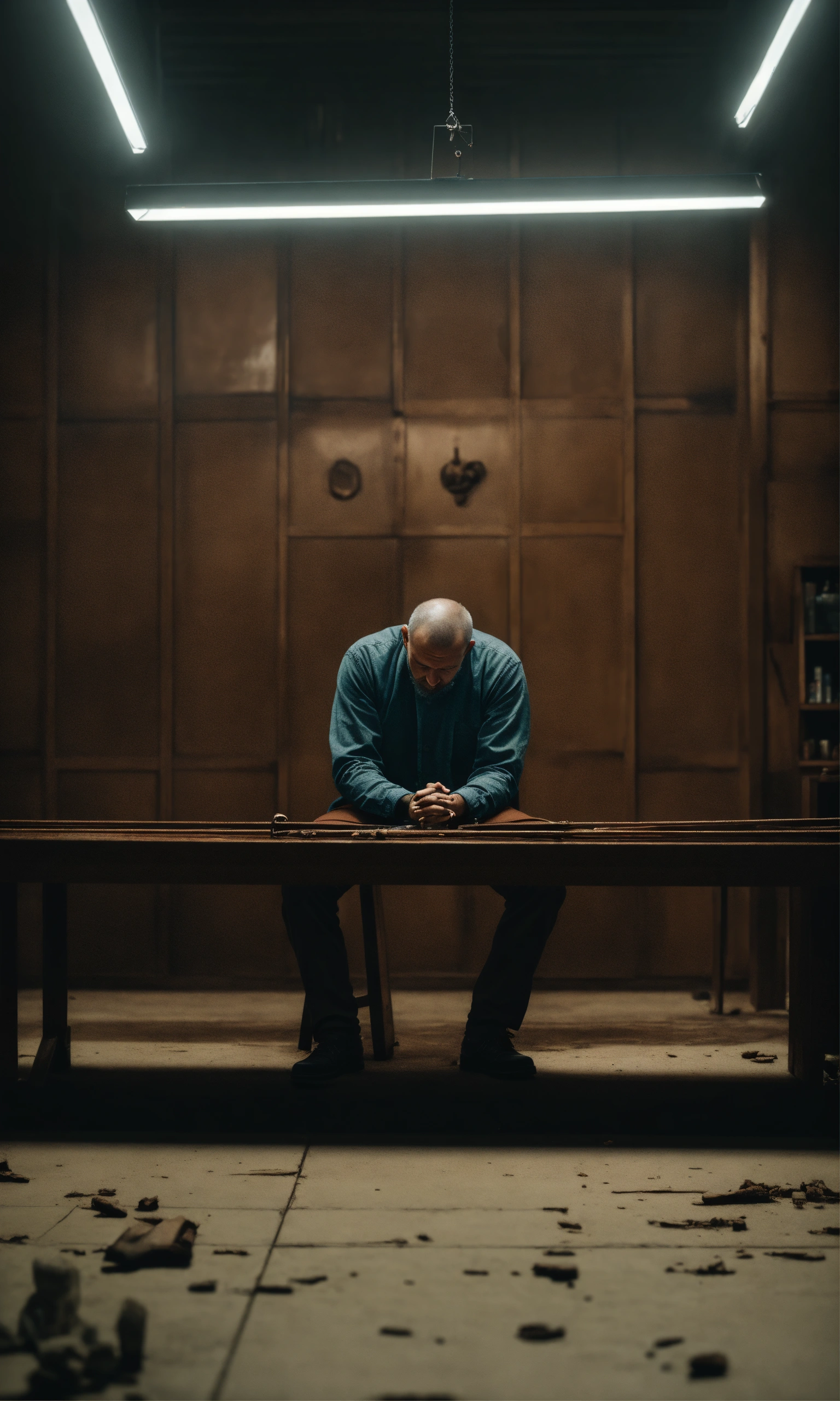 Lexica - A sad man getting a death sentence, close shot, surreal photo ...