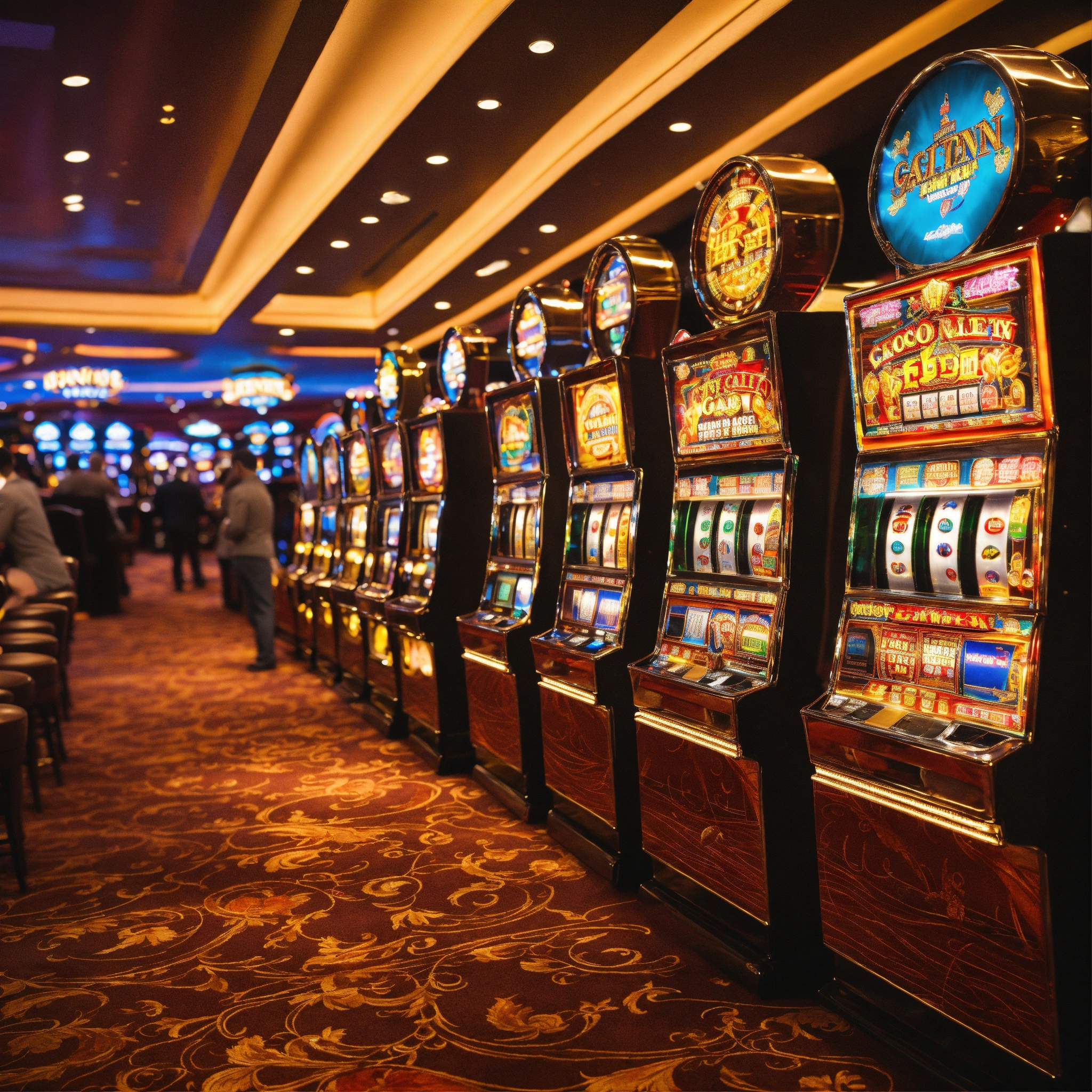 Lexica - A photo of a slot machine in a casino. The slot machine is ...