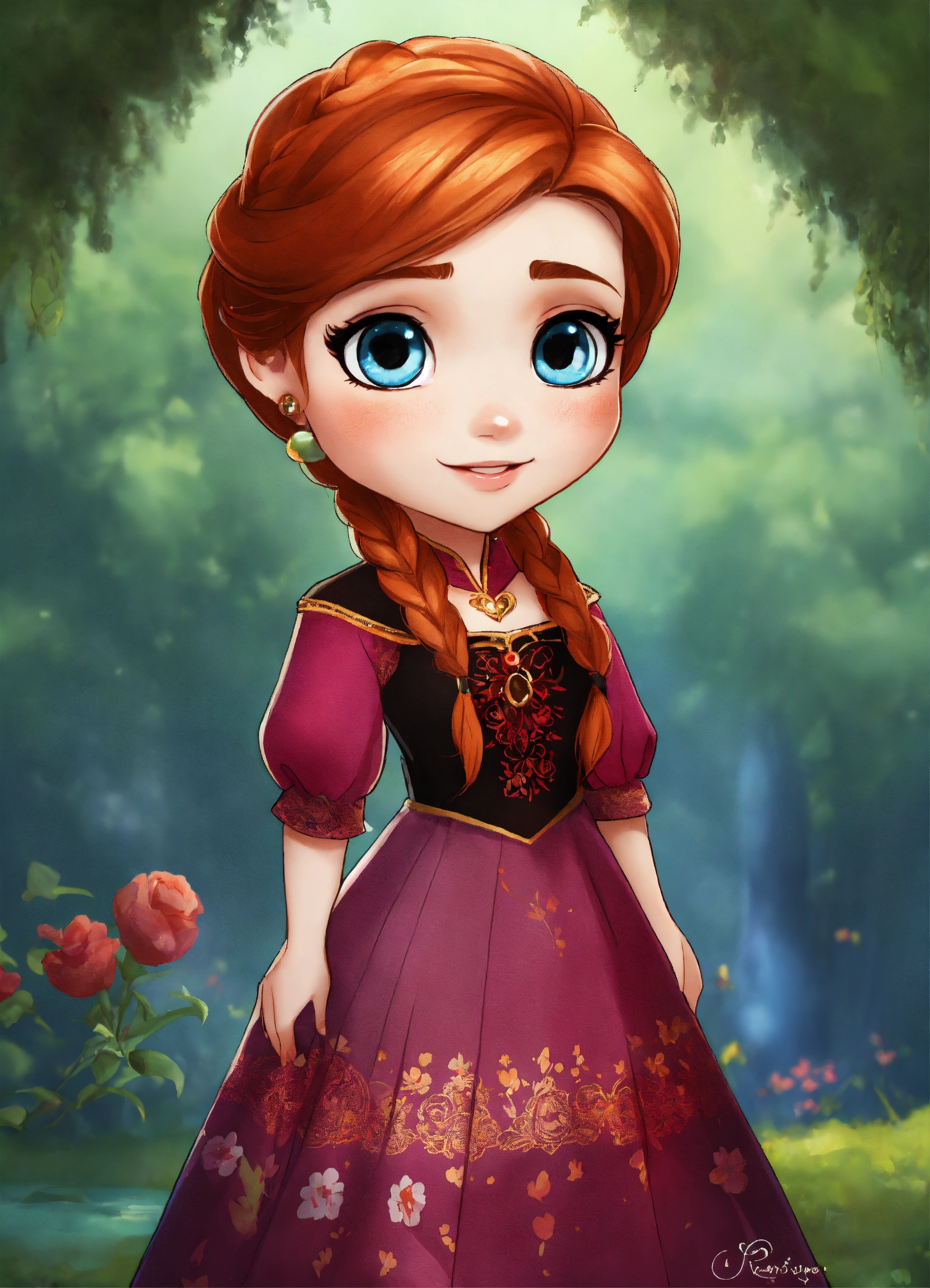 Lexica - Disney Anna in chibi style