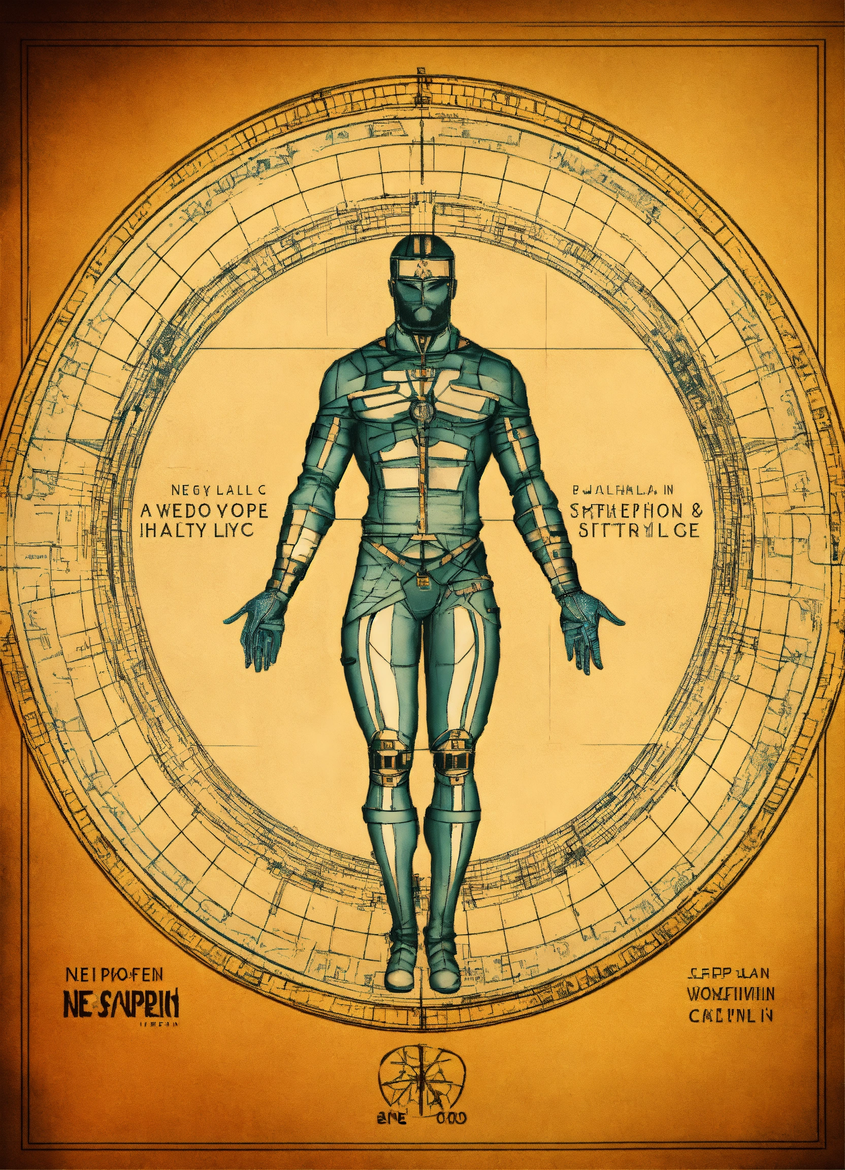 Lexica - Neo Sapien lifestyle clothing line logo based on Vitruvian man ...