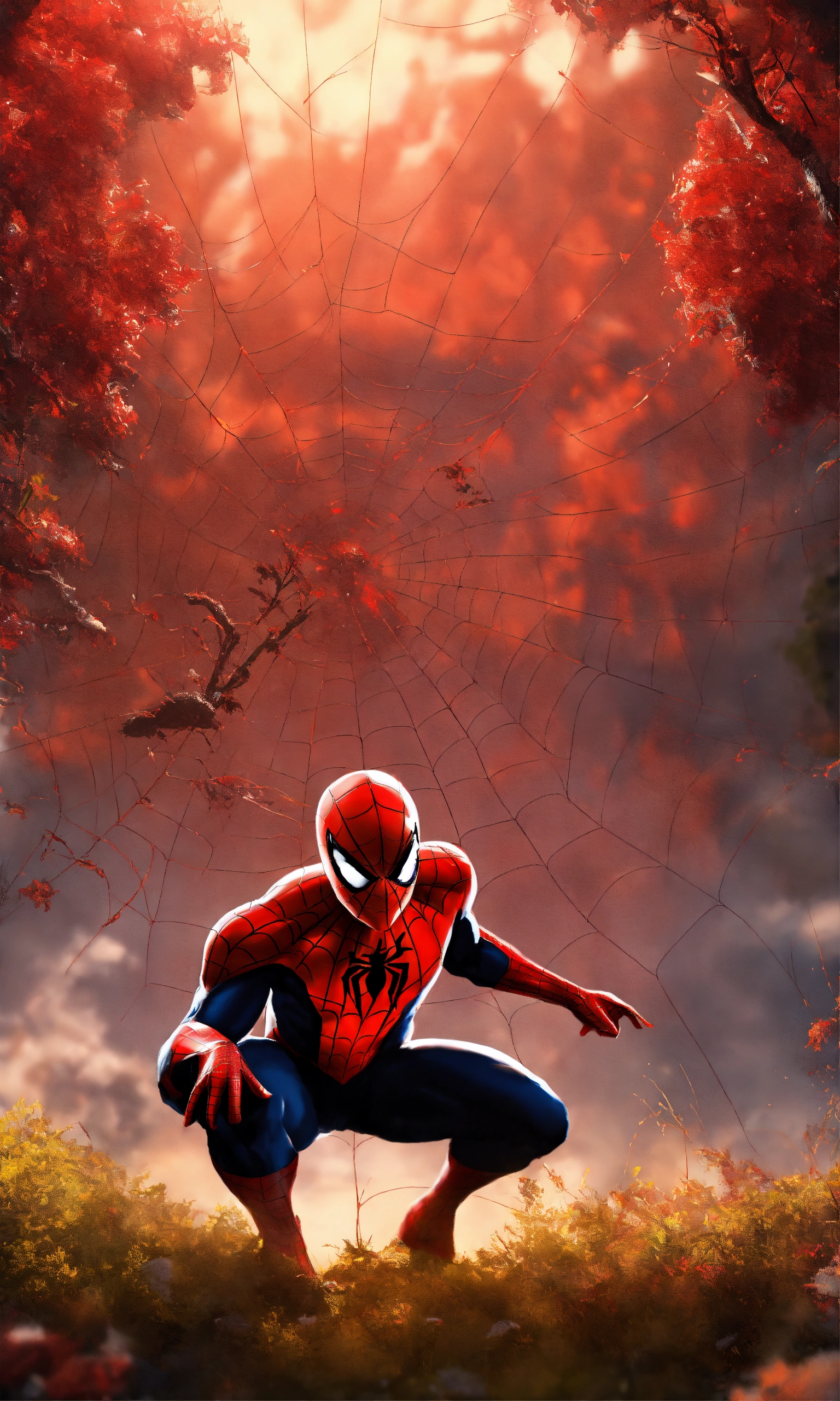 Lexica - Red Spiderman meets Black Spiderman in the multiverse, nature ...