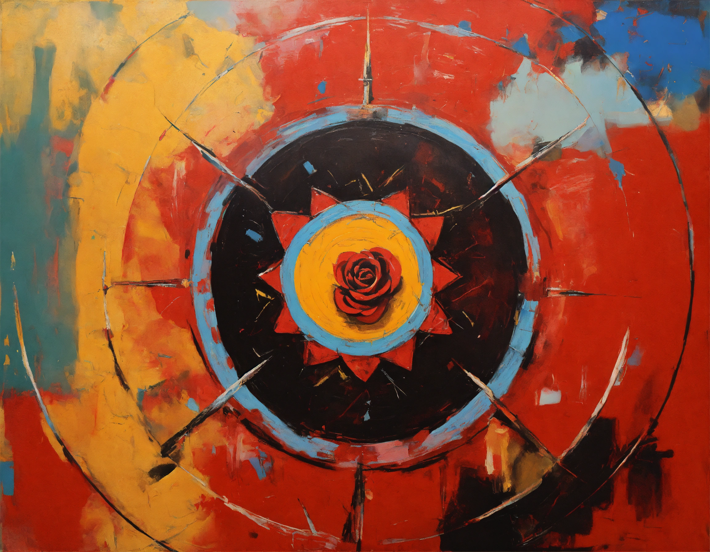 Lexica - A neo expressionist painting of A dynamic composition of a ...