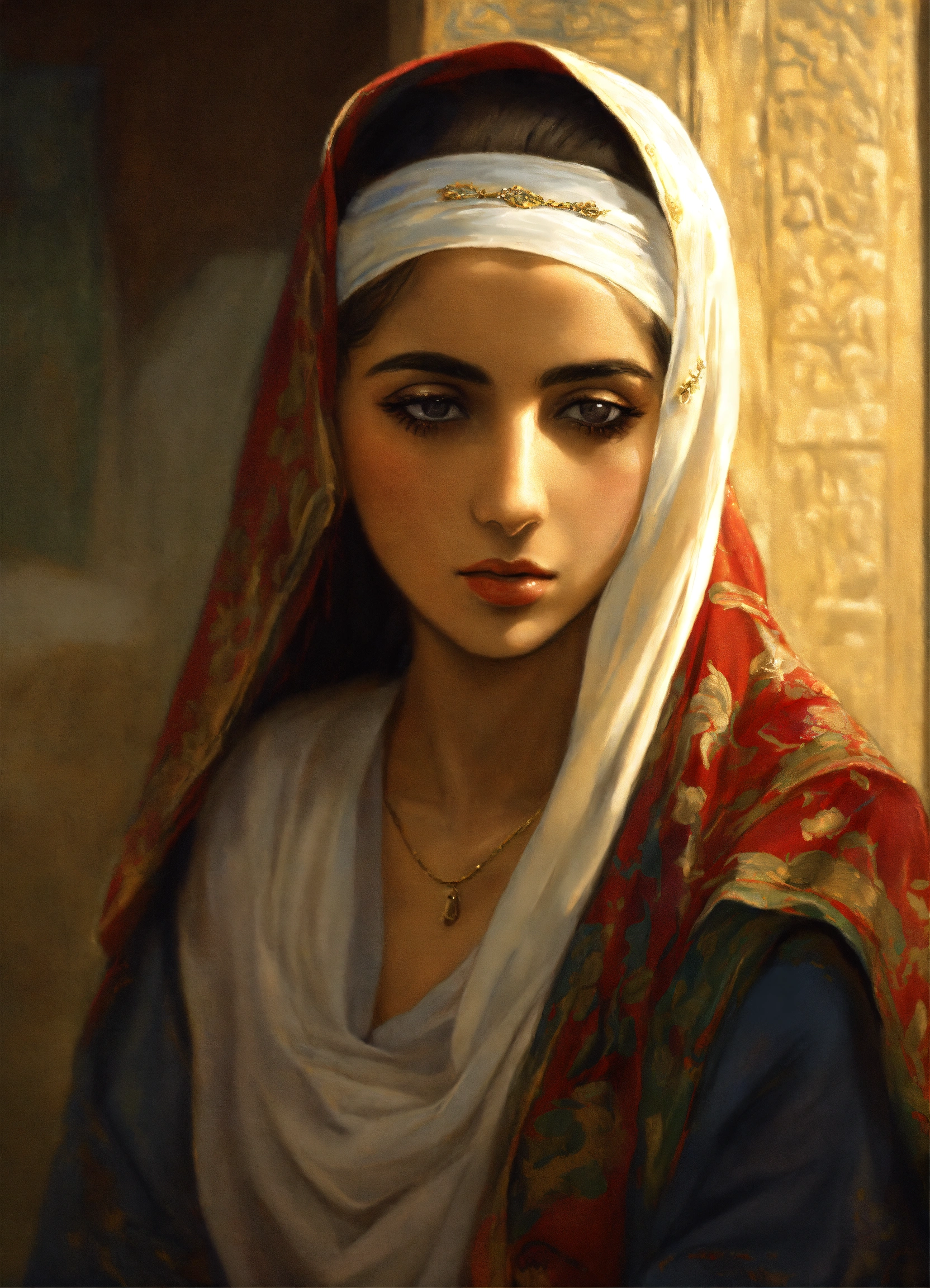 Lexica - Young Lebanese woman, blind, an oracle
