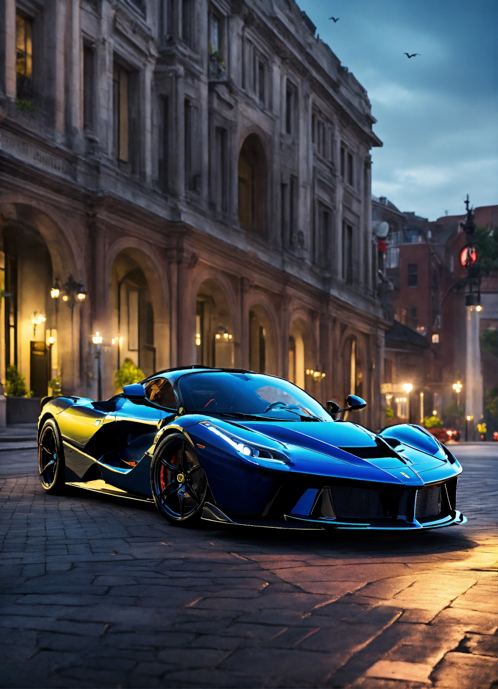 Lexica - Ferrari LaFerrari as BATMAN, realistic