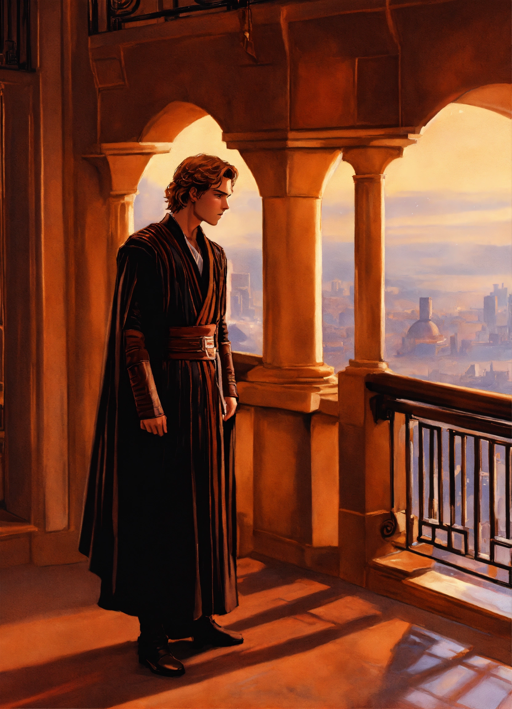 Lexica - Anakin and Padmé looking at each other on the balcony of their ...
