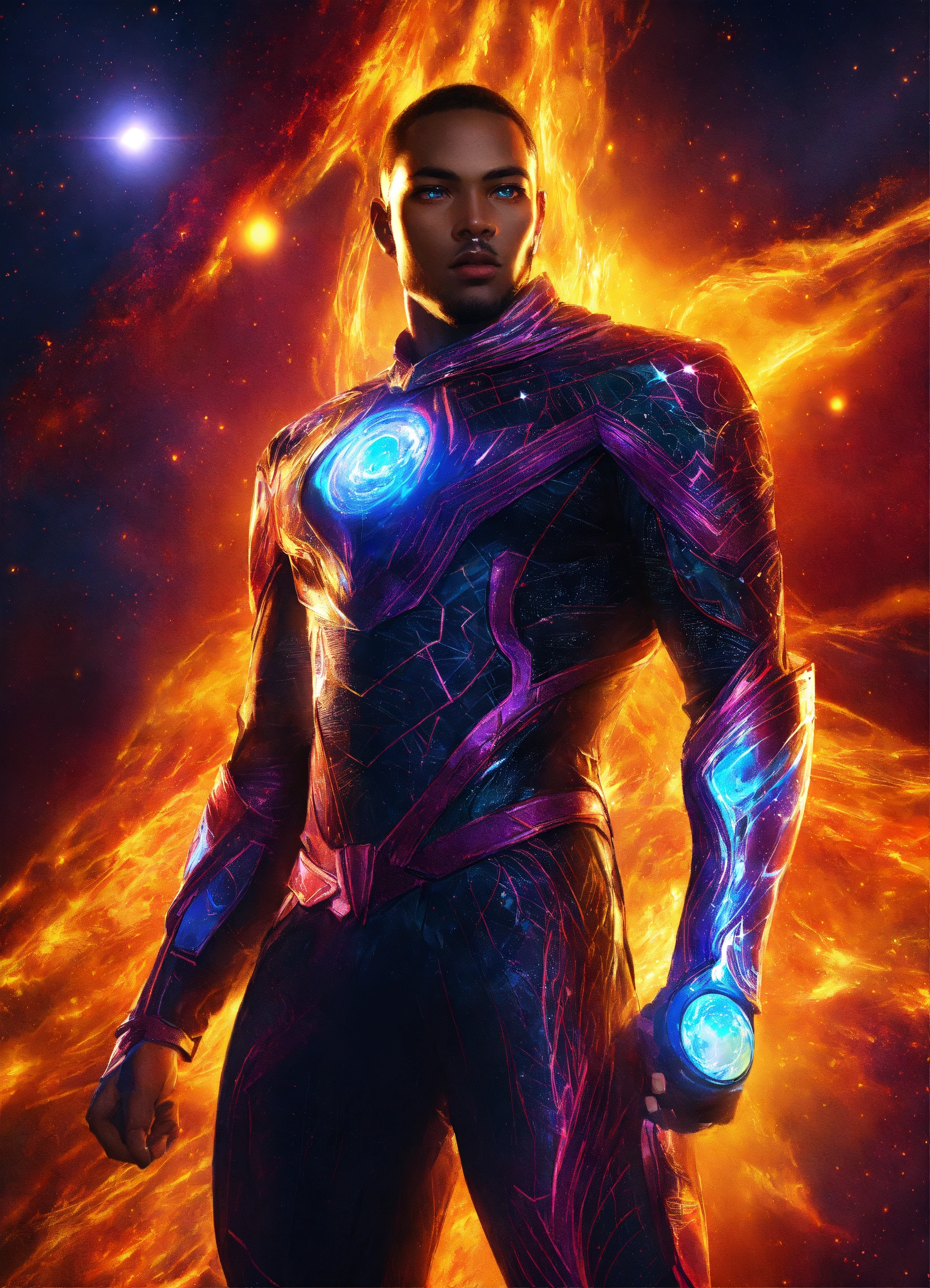 Lexica - Solar Flare is a powerful superhero, realistic style ...