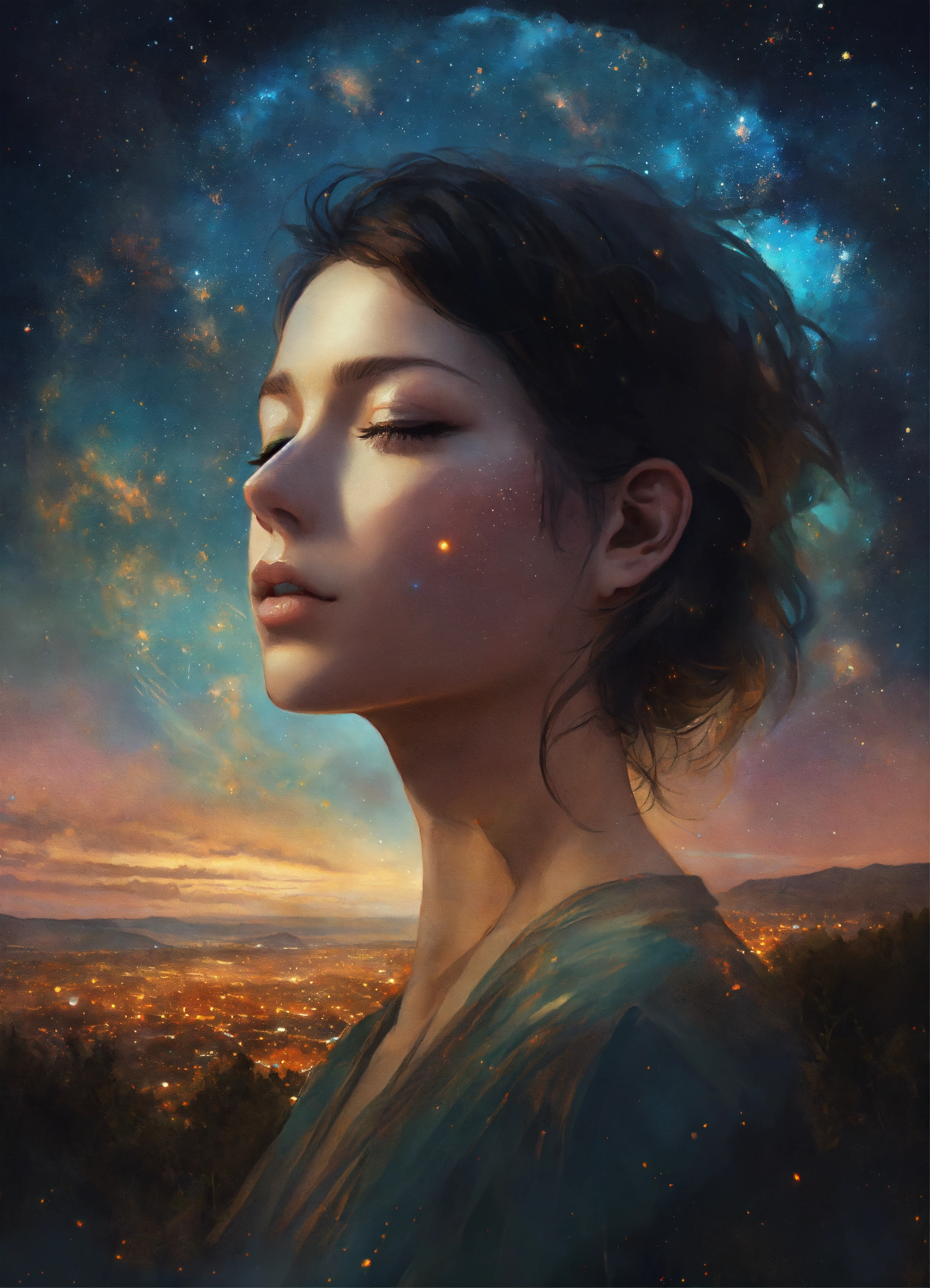 Lexica - The eye looks across a universe full of stars, galaxies and ...