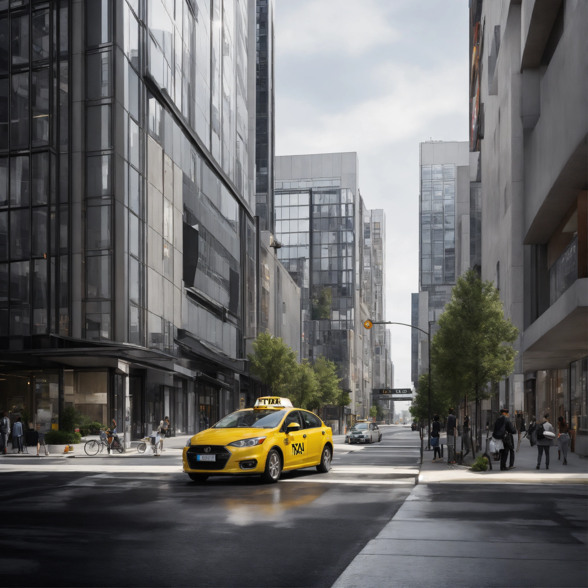 Lexica - Photographic, ultrarealistic, street level view of a modern ...