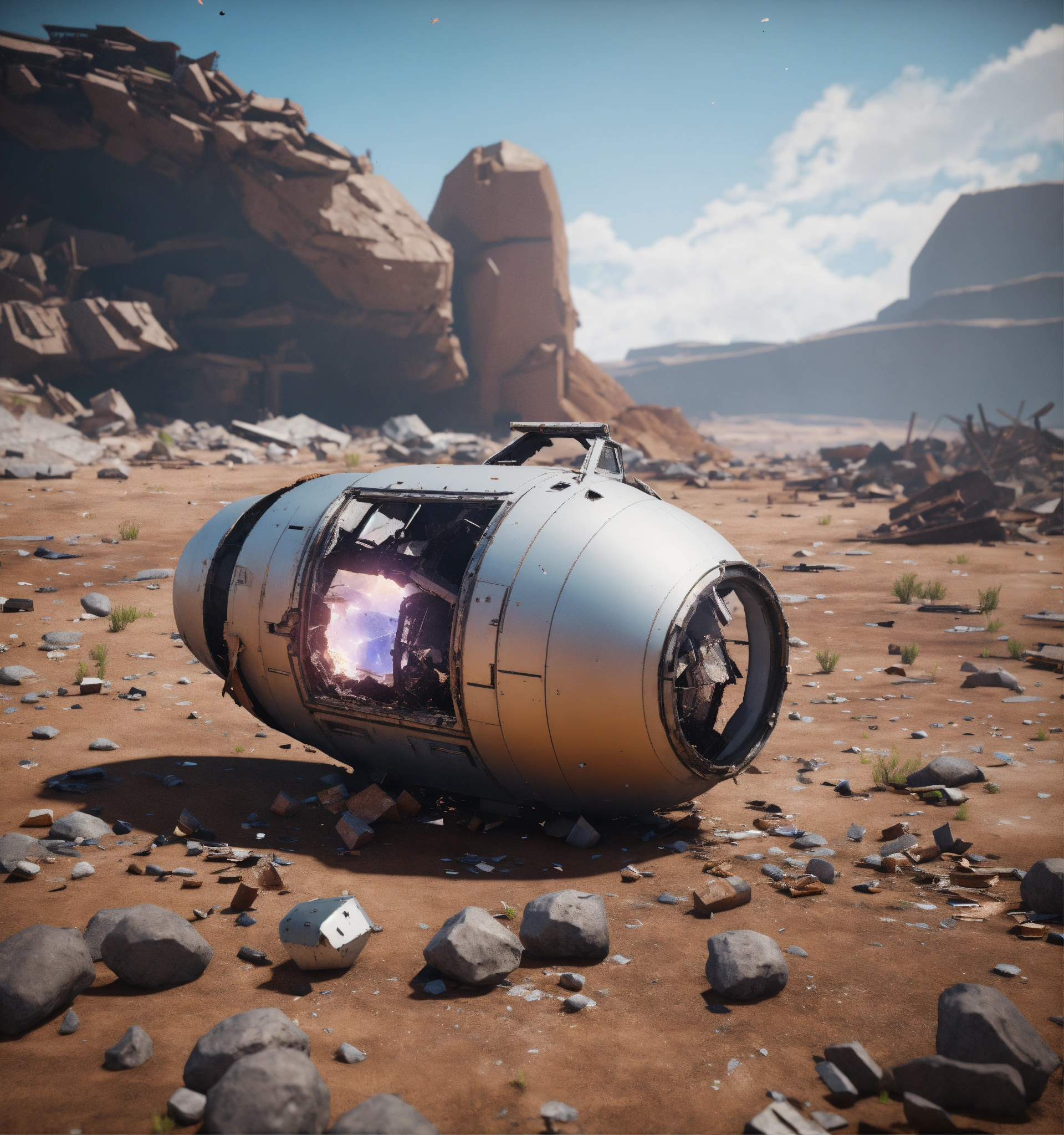 Lexica - A small emergency escape capsule crashed and smashed into ...