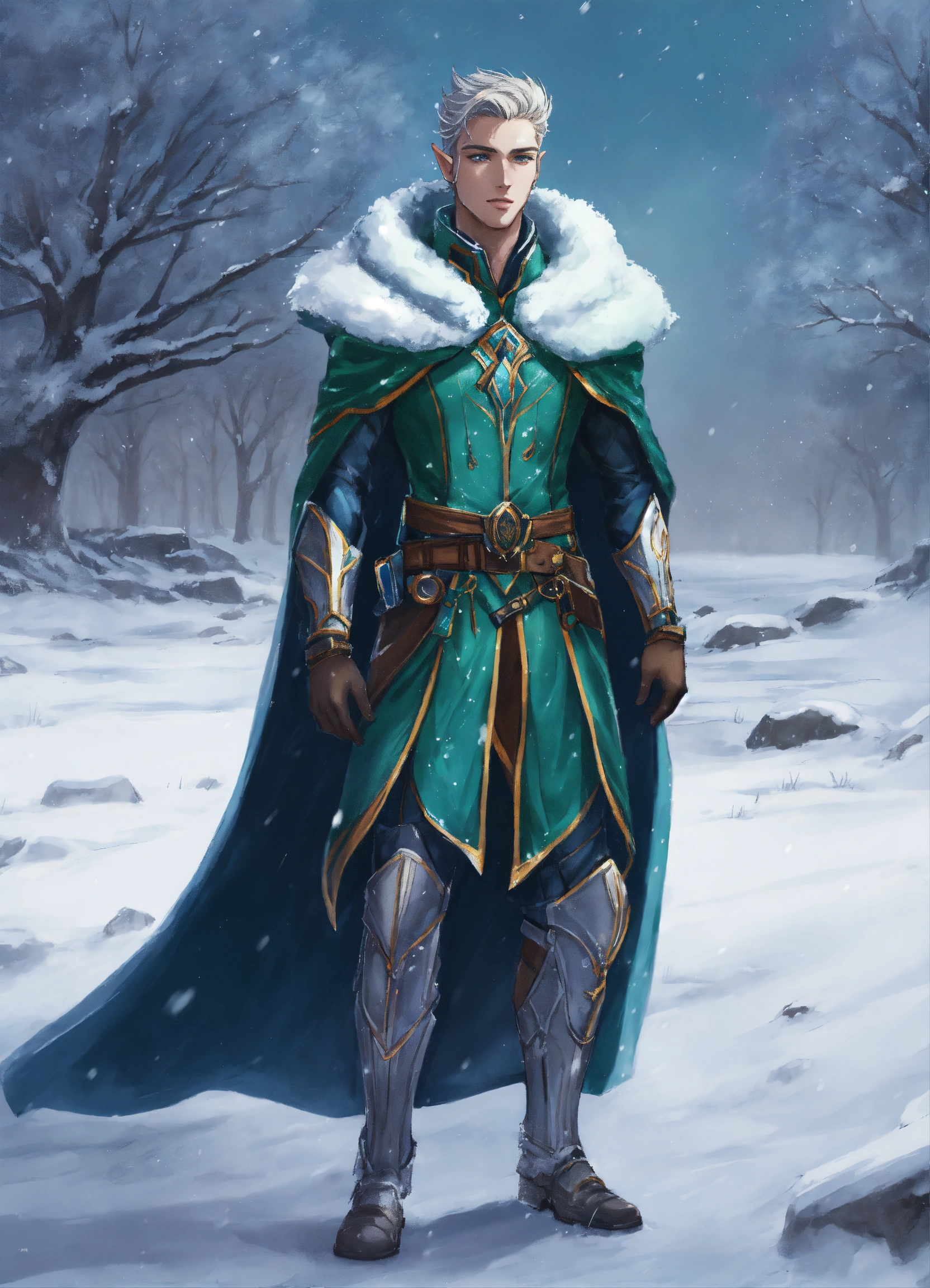 Lexica - Full body drawing of a sci fi high elf, royalty, futuristic ...