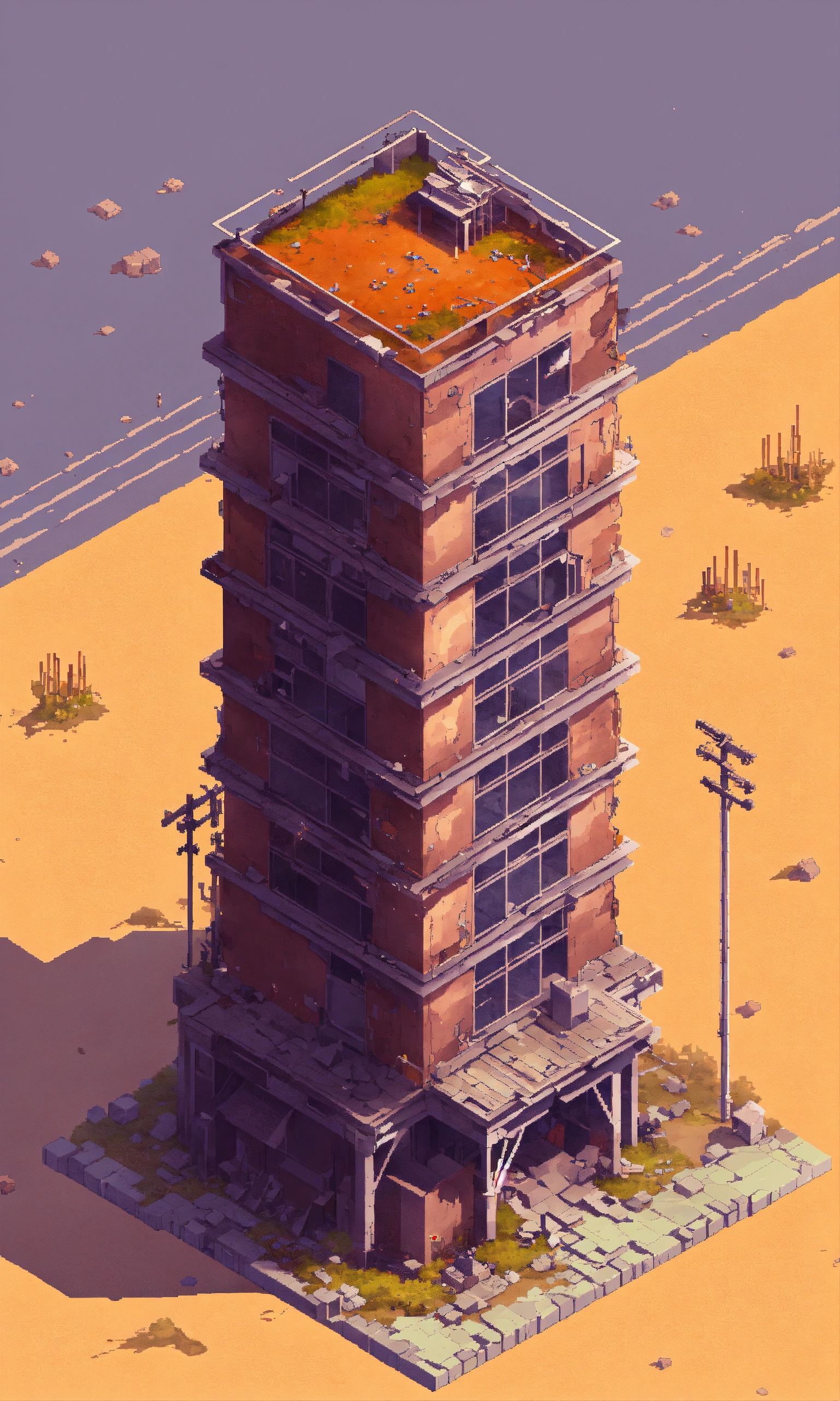 Lexica - Short, Plain, Level one Lone tower of a badly constructed ...