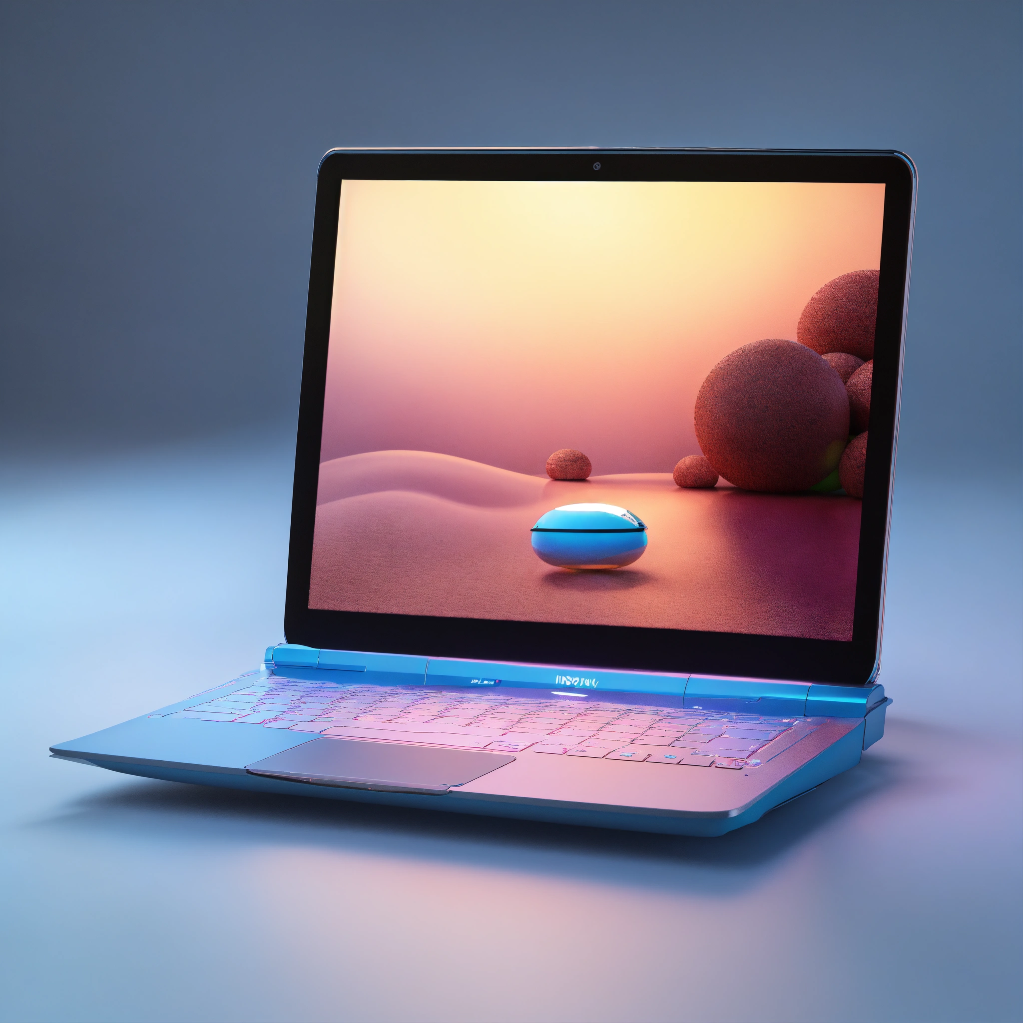 Lexica - Floating laptop , 3d render, pixar style, detailed digital art ...
