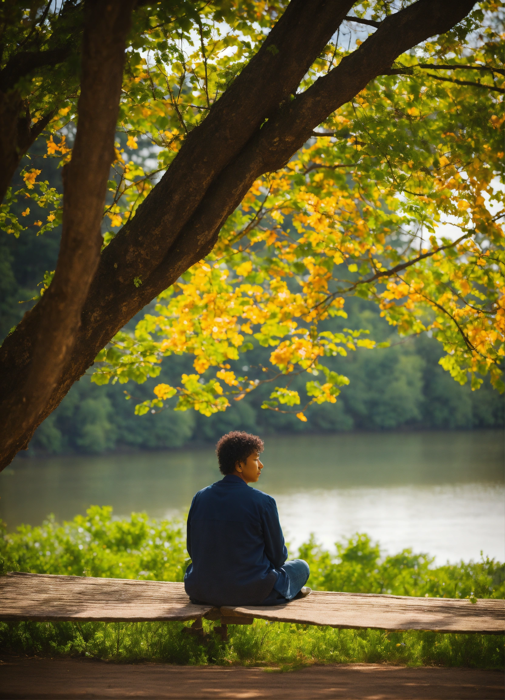 Lexica - A person finding peace and rest after years of struggling and ...