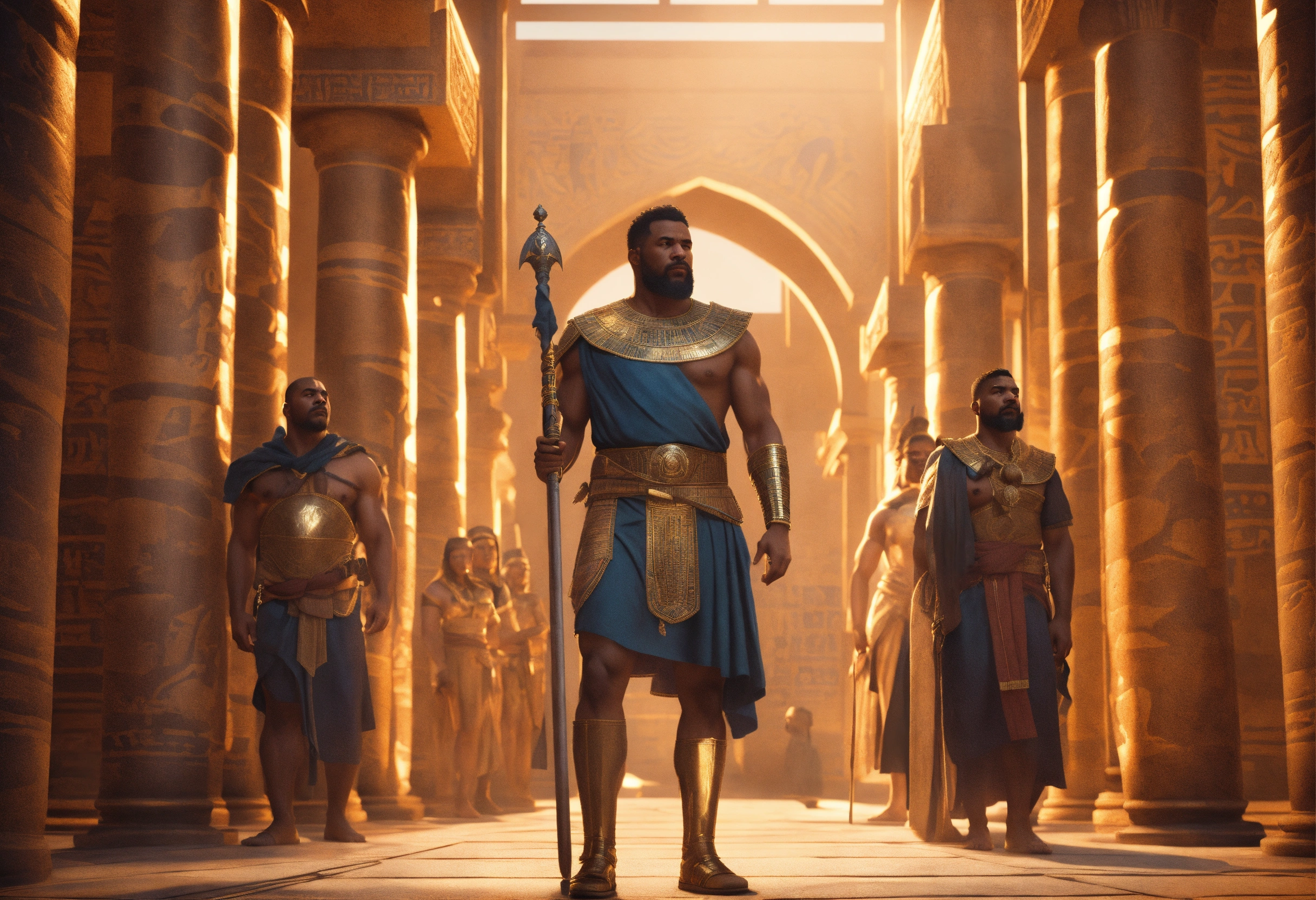 Lexica - Moses young strong man is arrested by pharaoh's guards, in ...