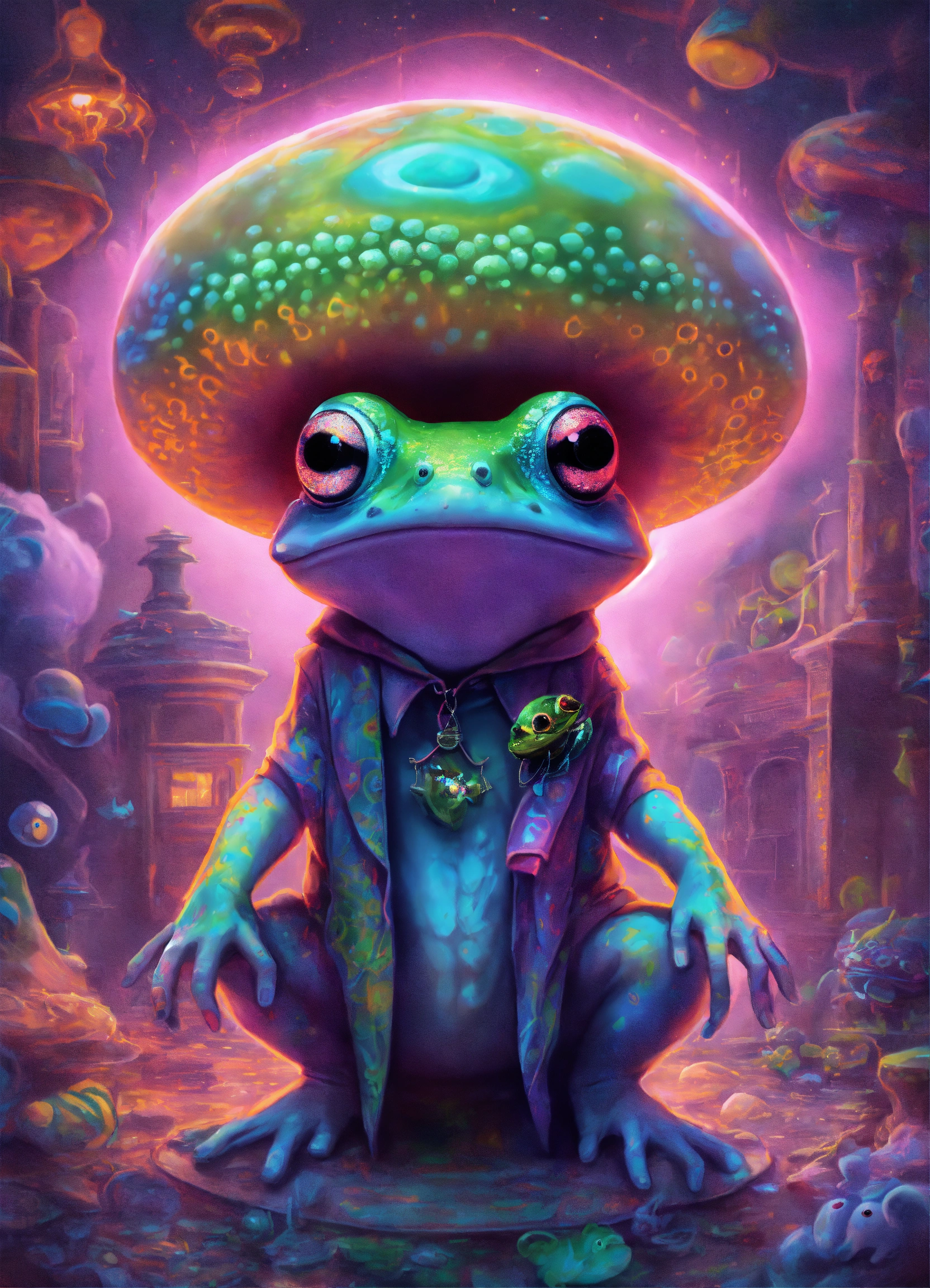 Lexica - I’m Photorealistic pastel Ghost hippie Toad in A gothic grunge ...