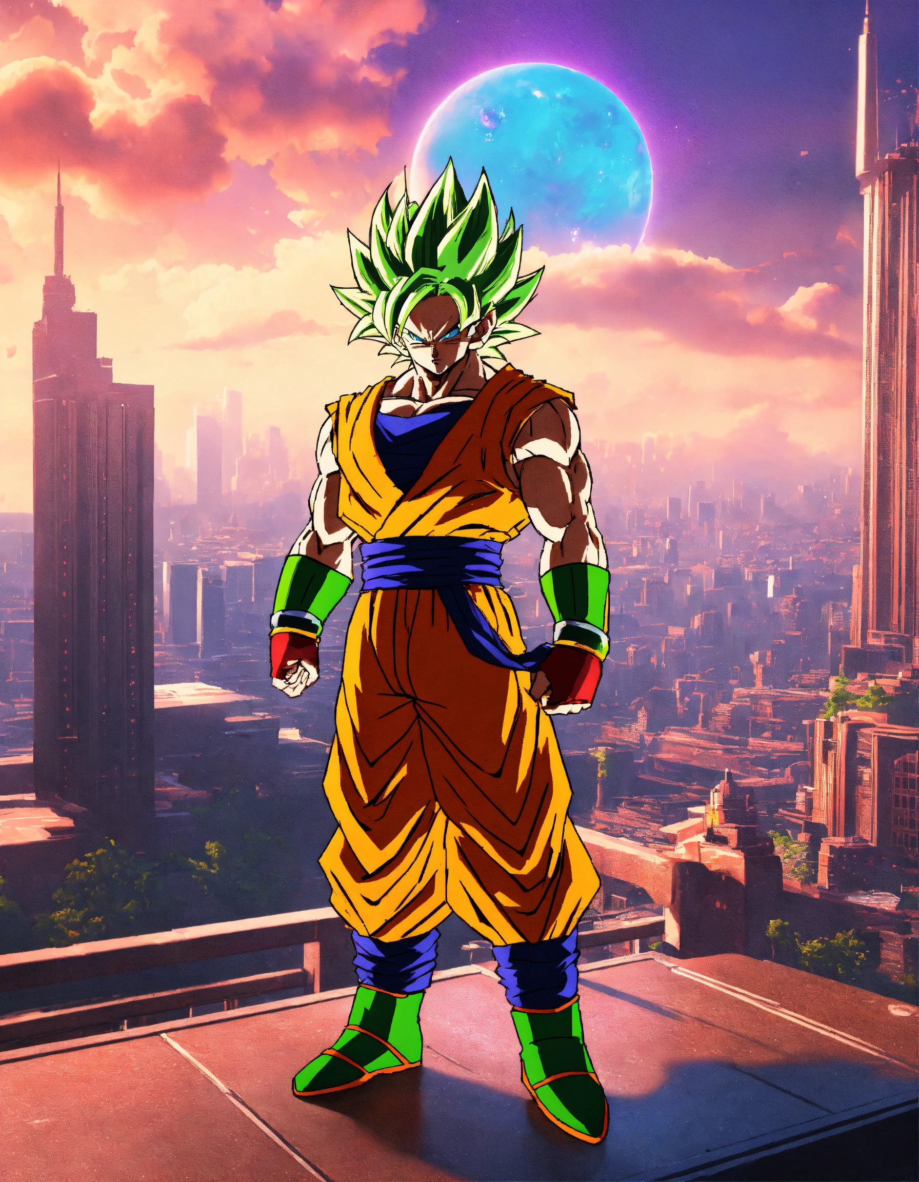 Lexica - Create a modern-day, human-Saiyan Broly in the style of Unreal ...