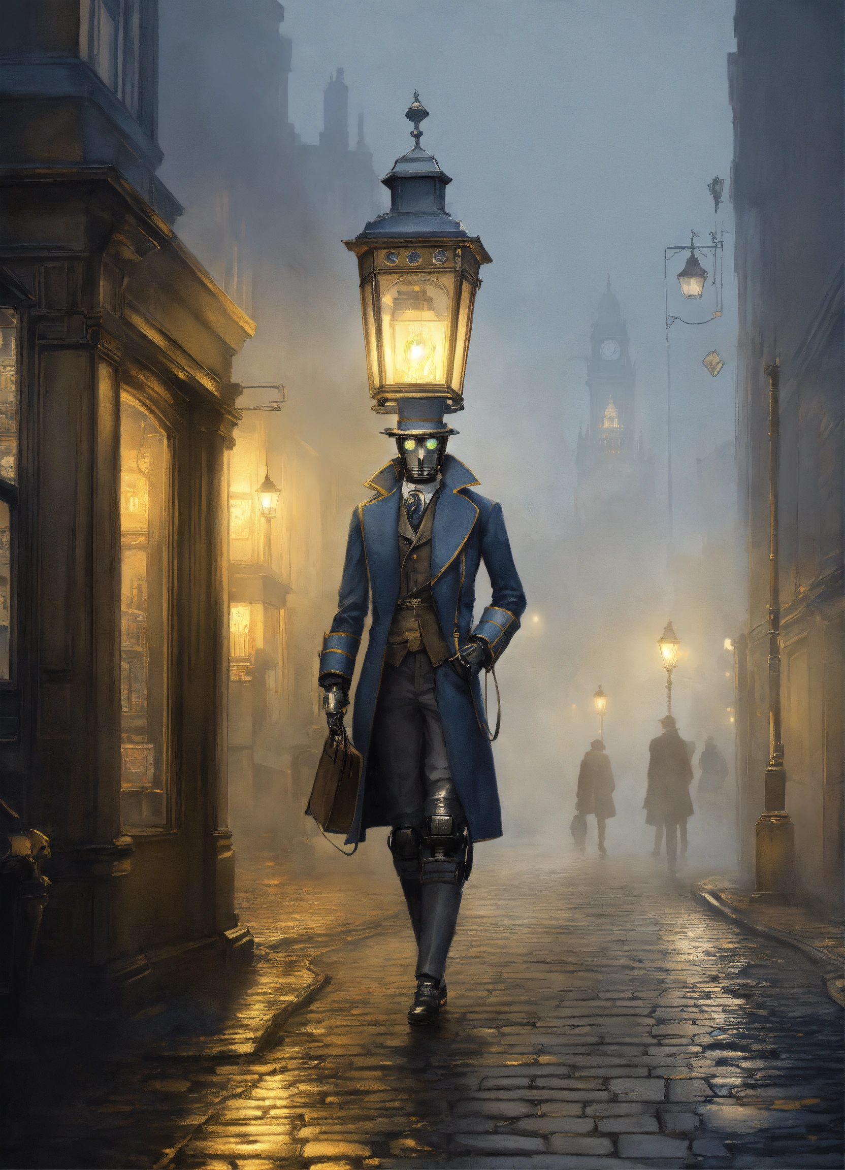 Lexica - Victorian futuristic robot android detective ,robotic suite ...