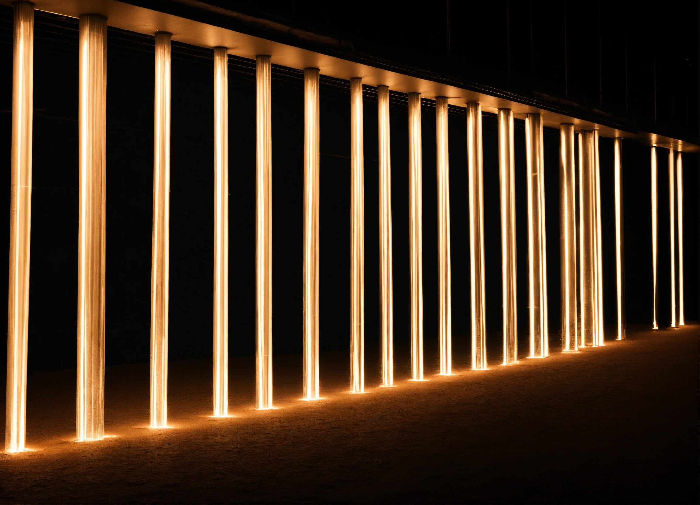 Lexica - Light columns brush on the black background overlay